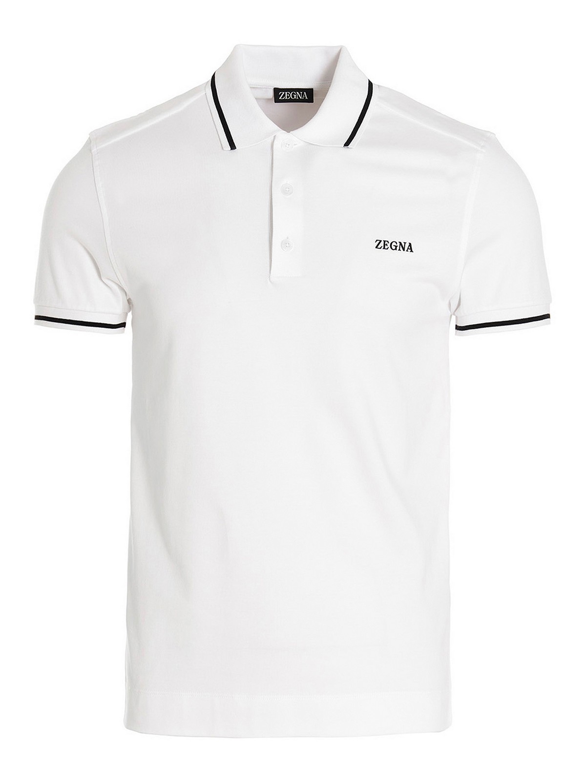 Z Zegna Logo print polo shirt - White - Men | UA358A746N00