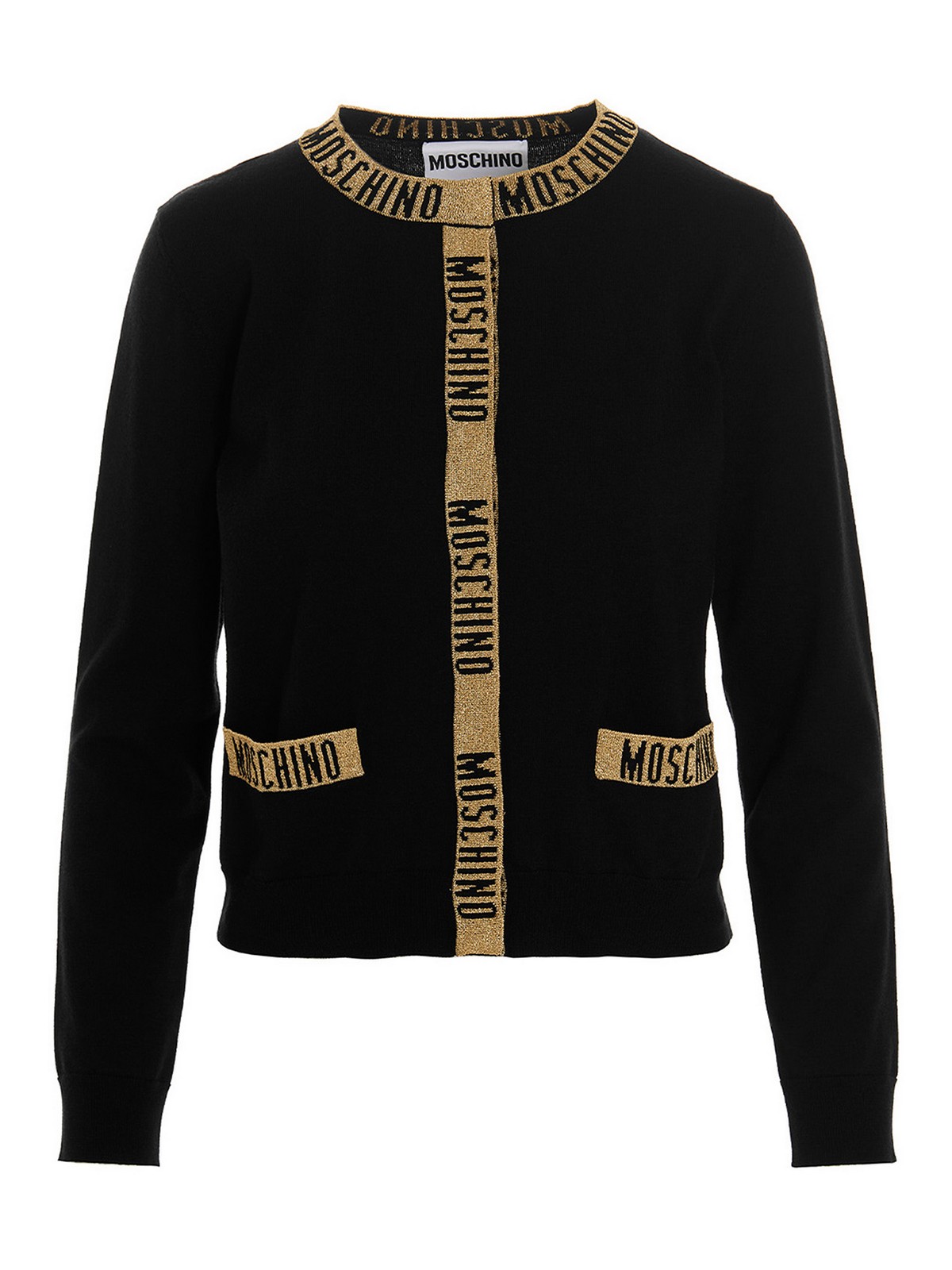 Cardigans Moschino - Lurex logo cardigan - 092155001555
