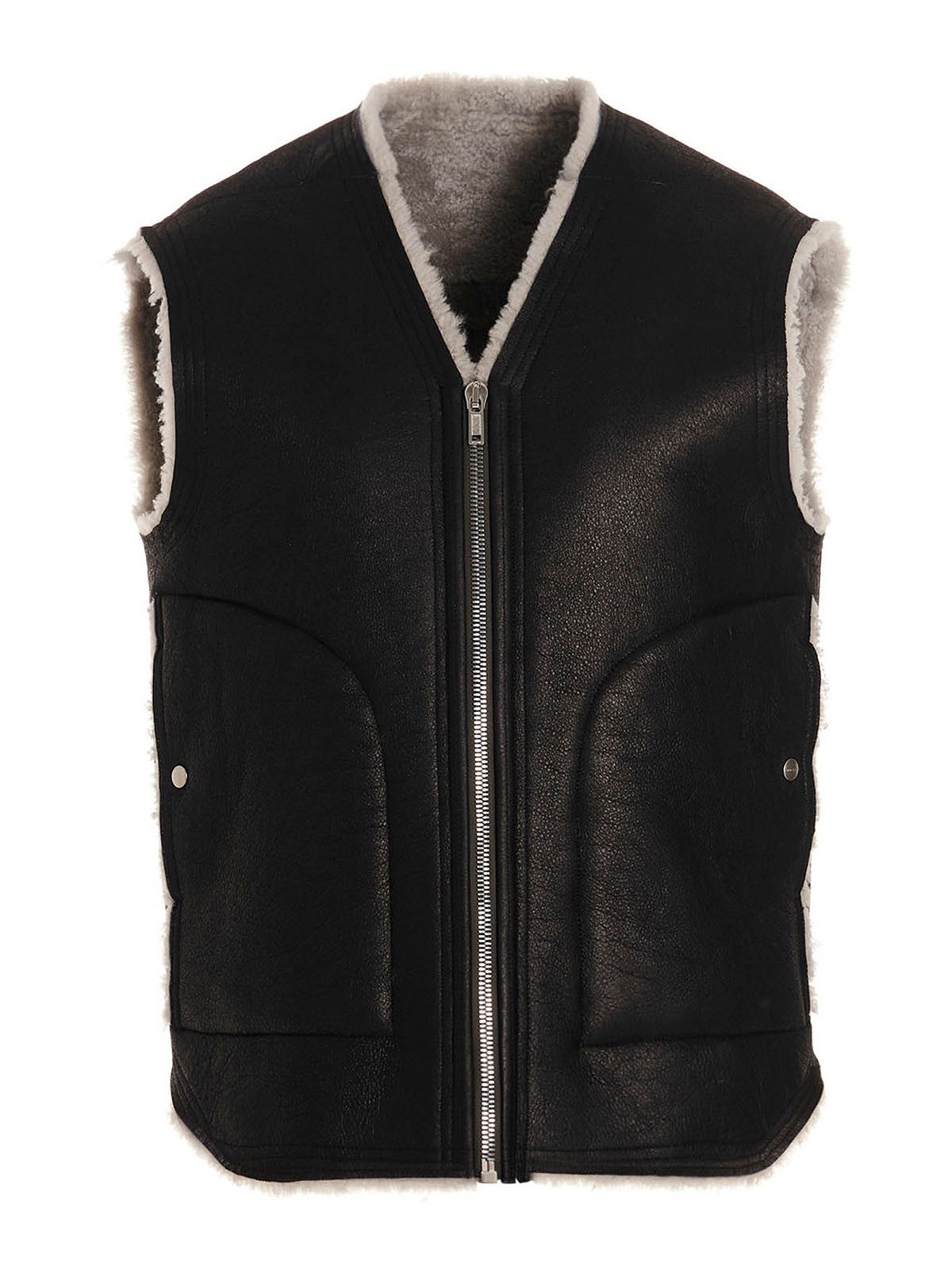Rick Owens Sheepskin vest - Black - Men | RU02B2740LSHP0908