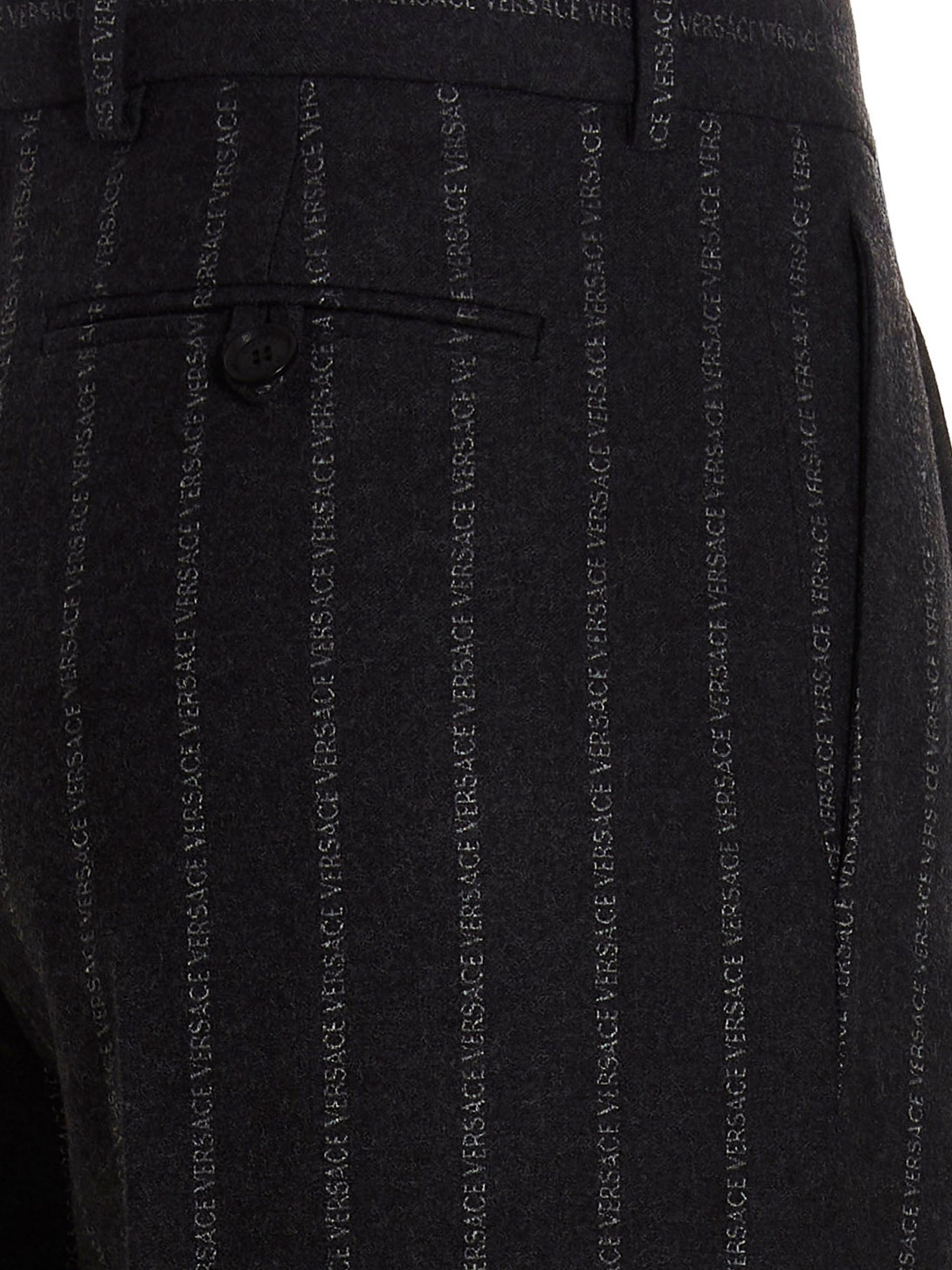 Tailored & Formal trousers Versace - Logo trousers - 10066741A053021E510