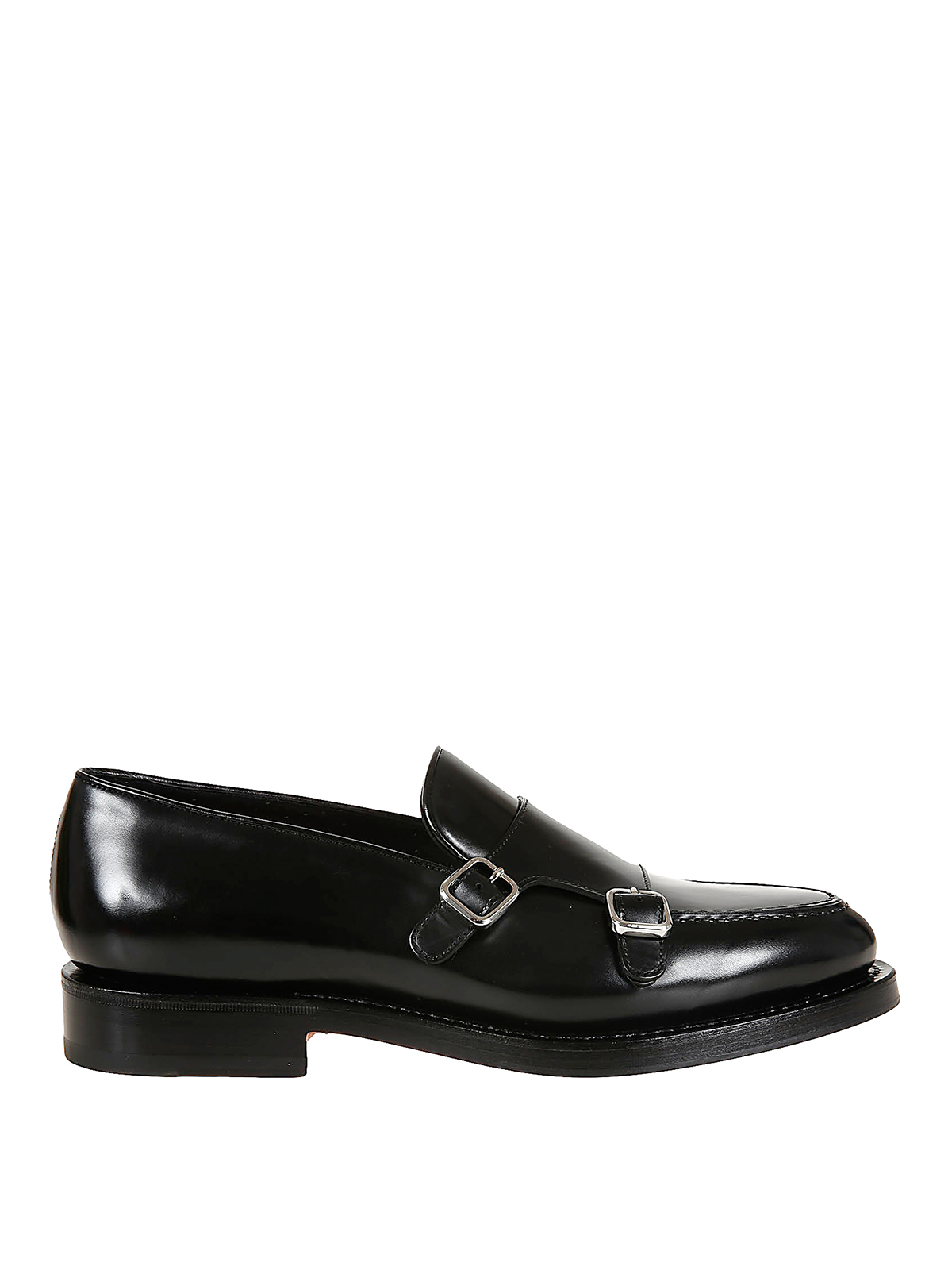 Loafers & Slippers Santoni - Enea polished leather monk straps ...
