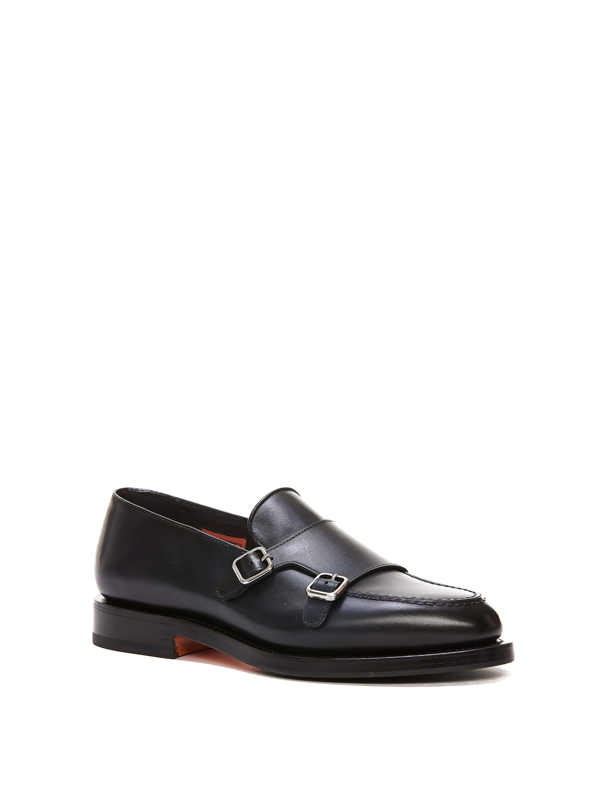 Loafers & Slippers Santoni - Enea leather monk straps - MCCO17799MH4HOBRU59