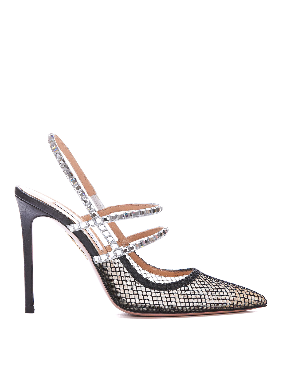 Court shoes Aquazzura - Crystal detailed mesh pumps - MTNHIGP0MHN000