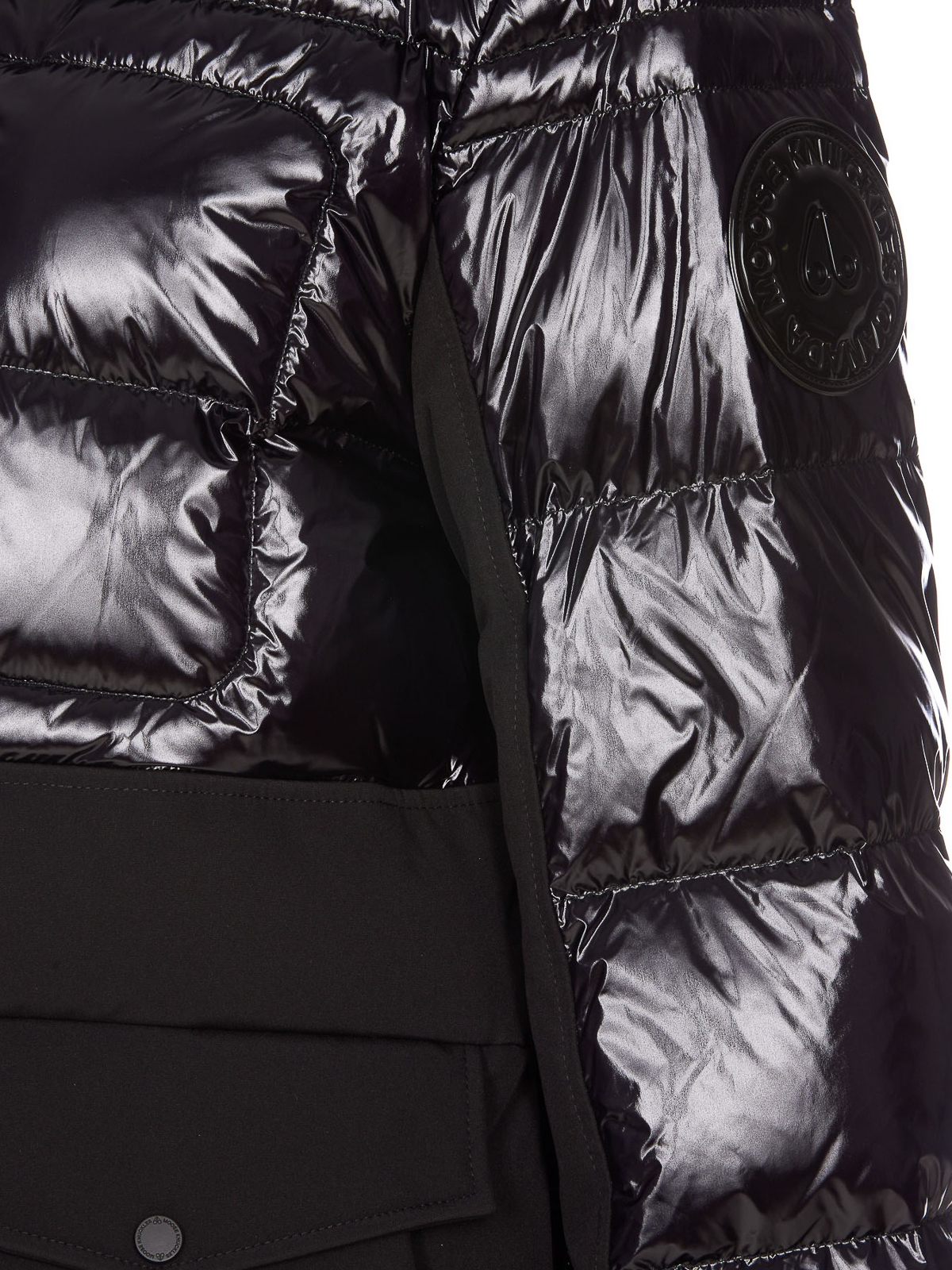 Moose Knuckles Tech fabric puffer jacket - Black | M32MJ139292