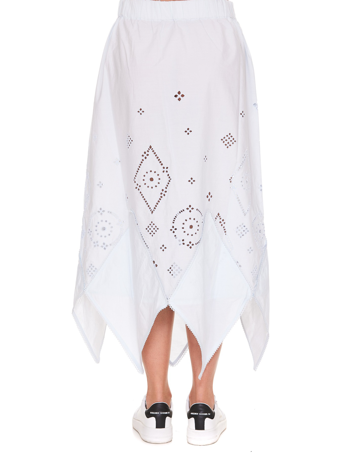 Ganni Jupe Midi - Blanc - Blanc - Femme | F7055628 | thebs.com