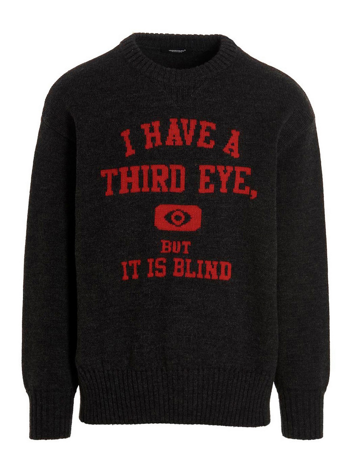 Crew necks Undercover - Jacquard lettering sweater - UC2B49031CHARCOAL