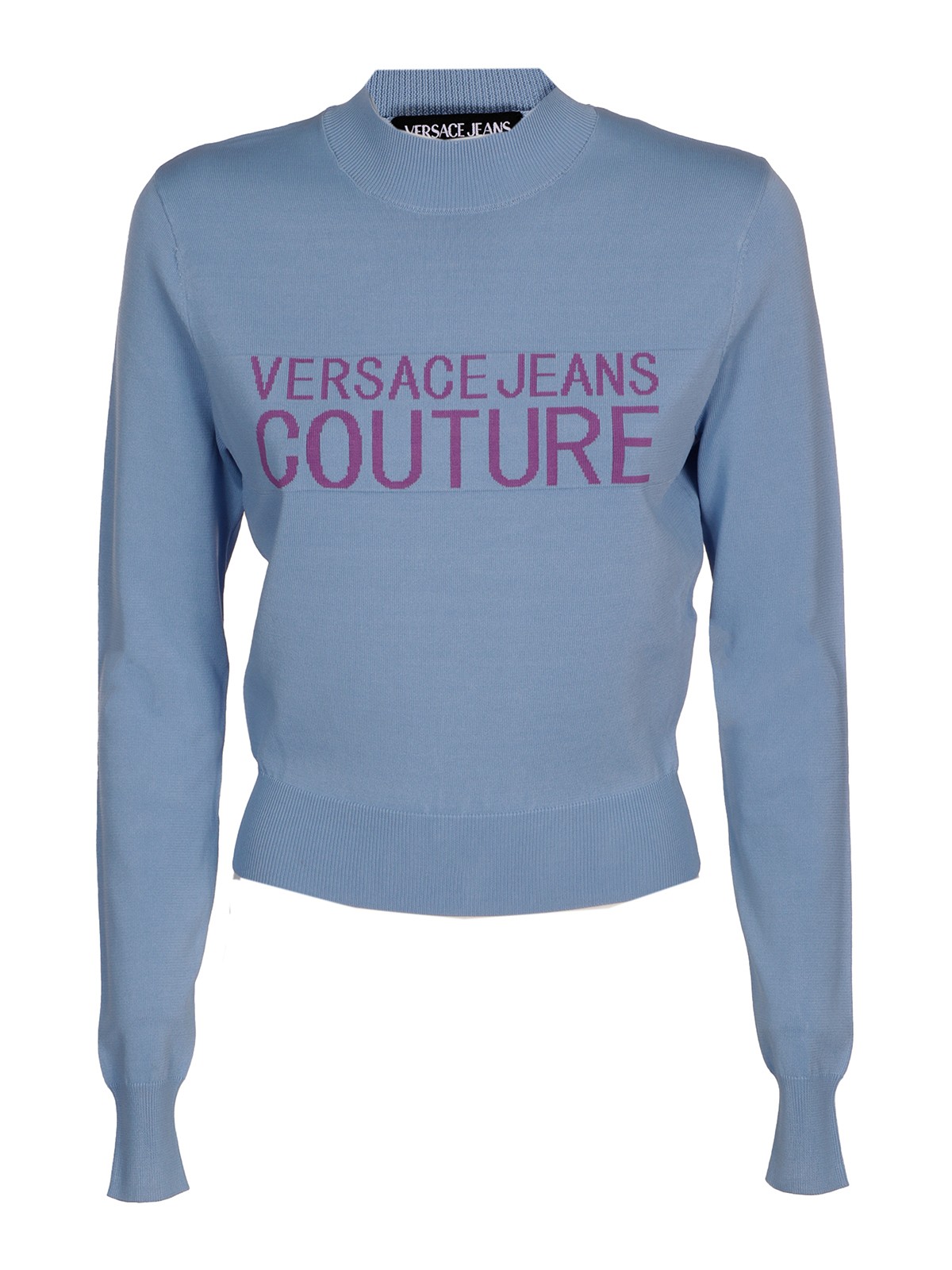 Versace Jeans Couture Logo sweater - Light Blue | 73HAFM19CM12H234