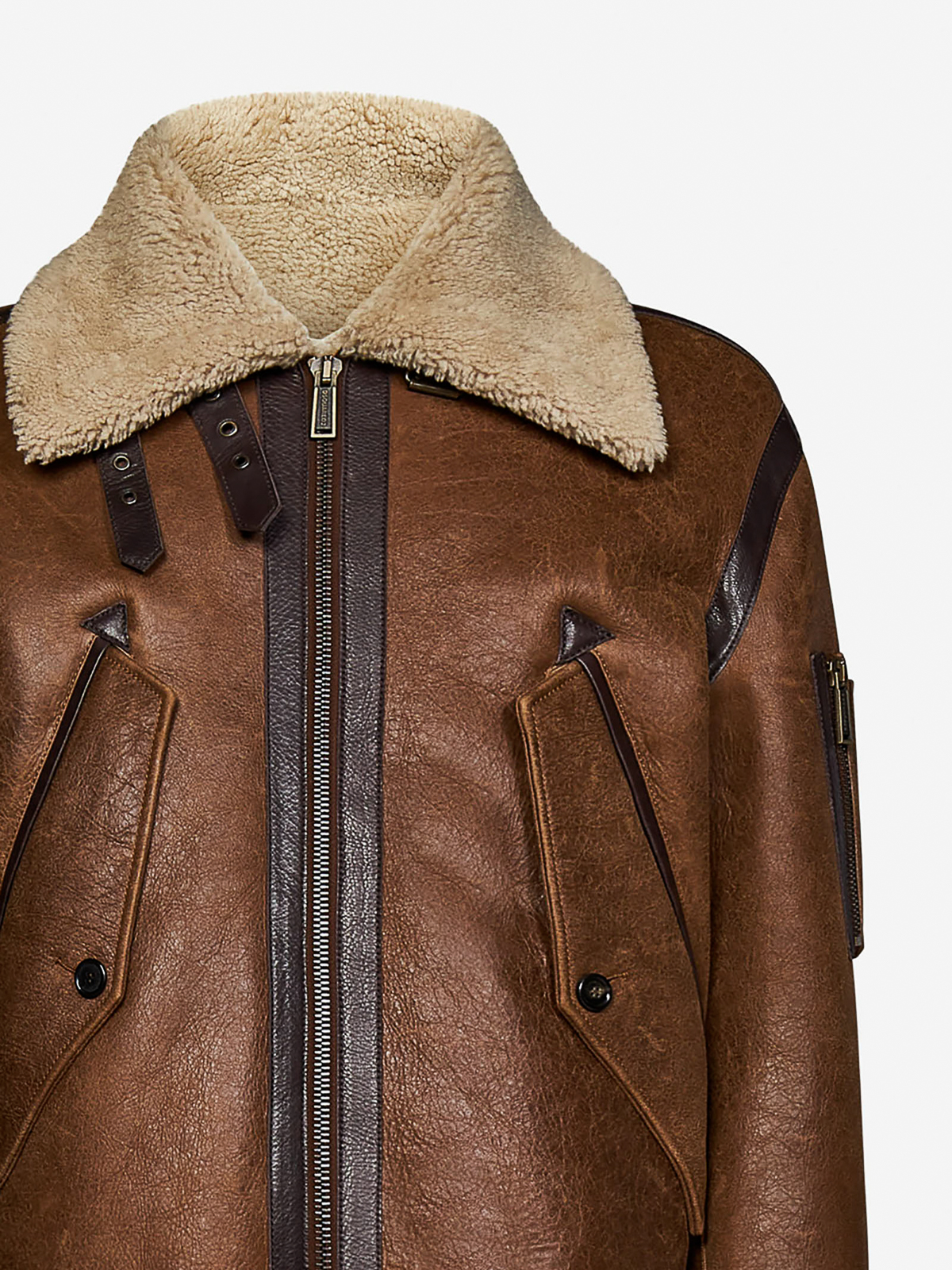Dsquared2 Leather jacket - Brown - Men | S71AN0396SY1614132