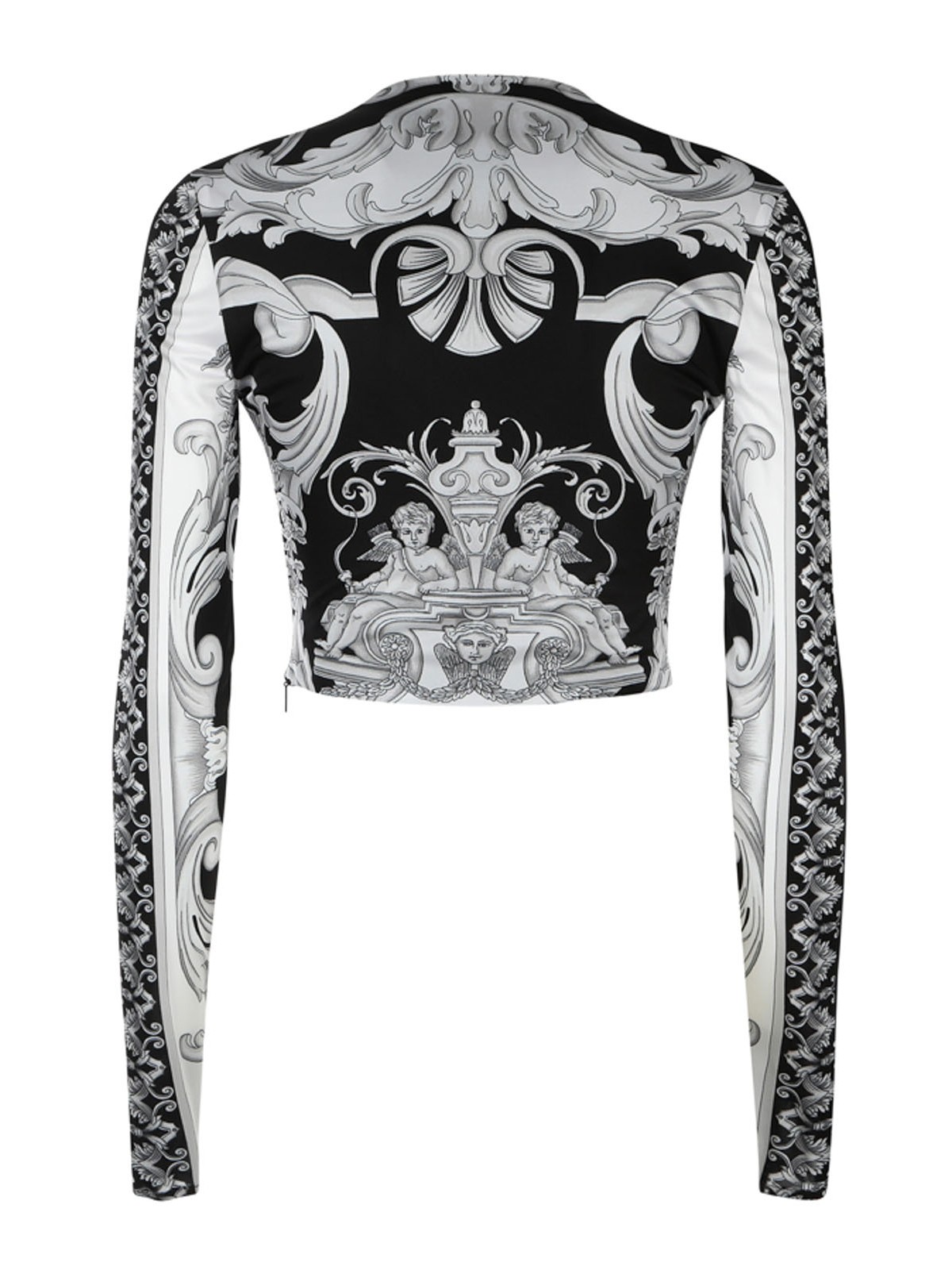 Versace Baroque print top - Black - Women | 10059051A044135B040