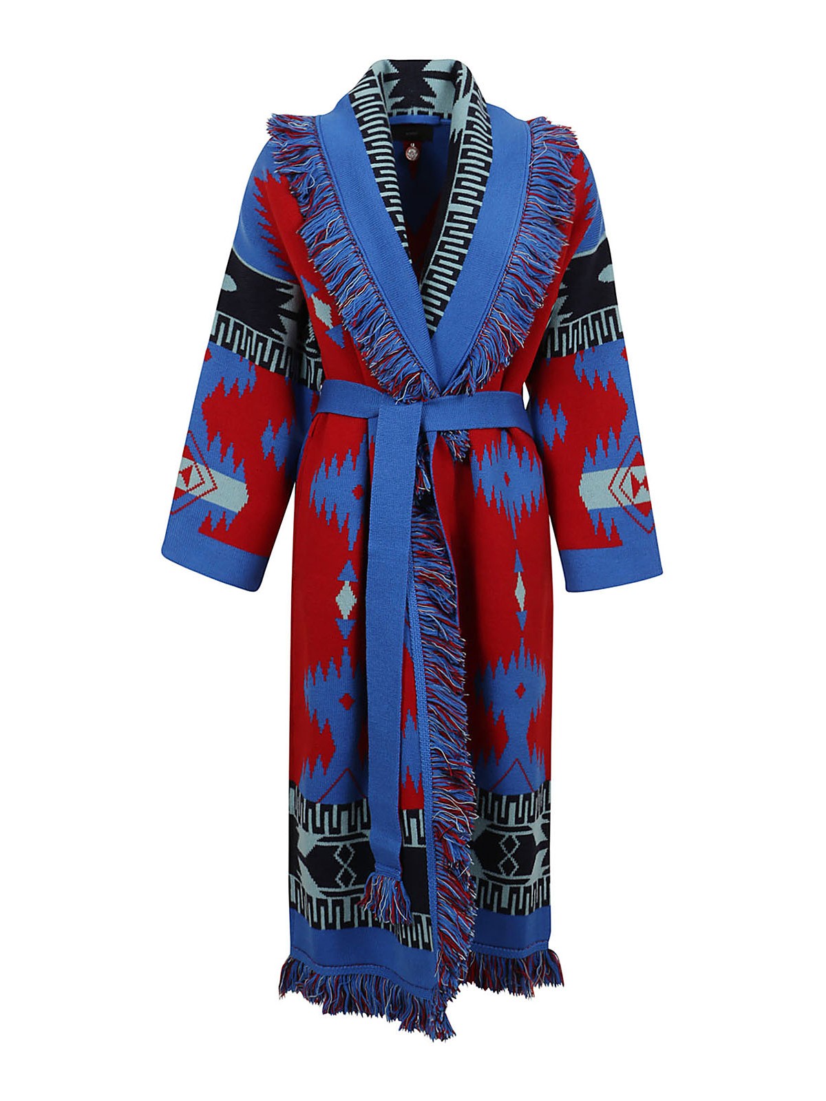 Alanui Wool jacquard cardi-coat - Women | LWHQ003F22KNI0012584