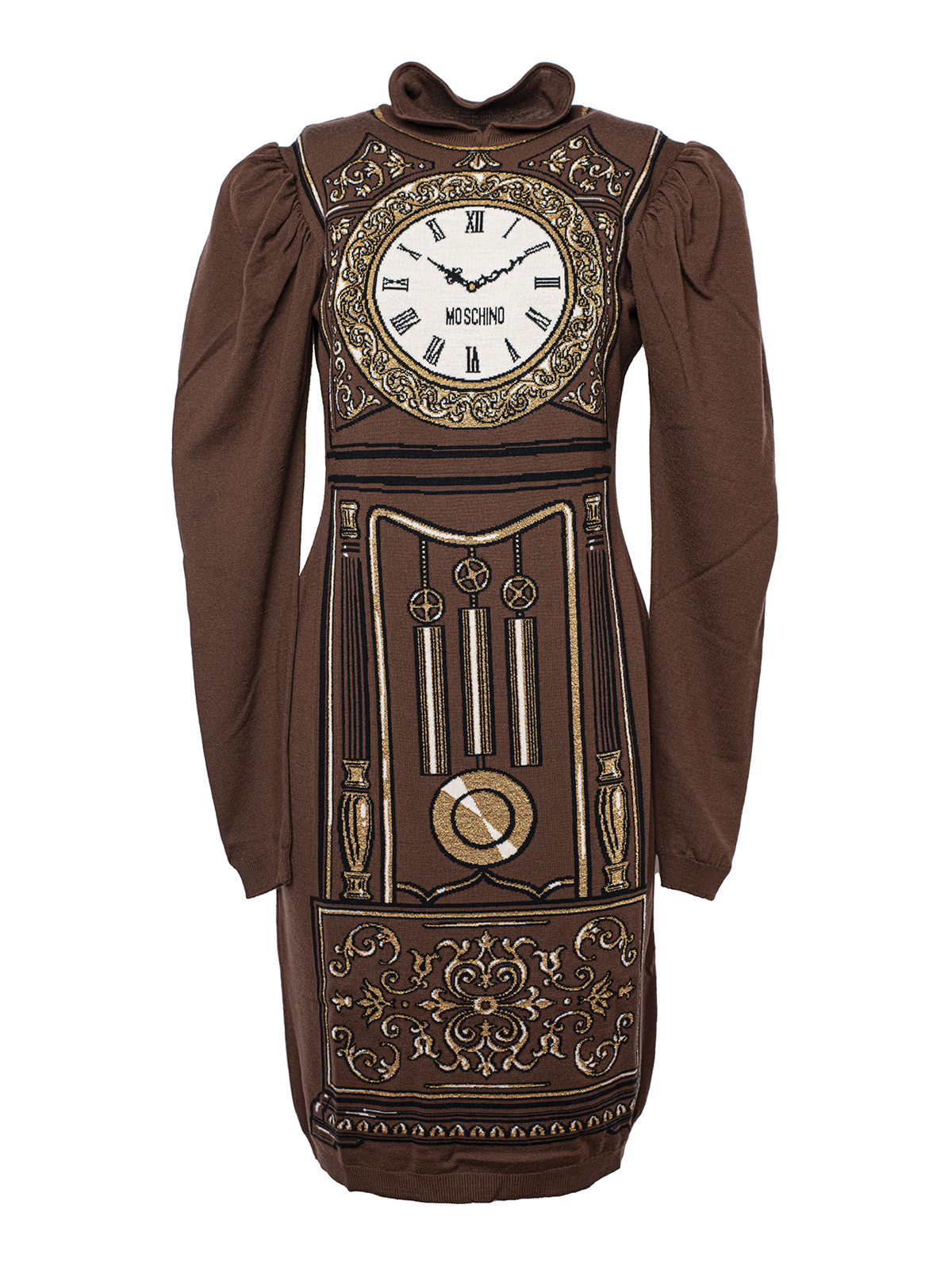 Moschino Baroque clock dress - Brown - Women | 048354002093