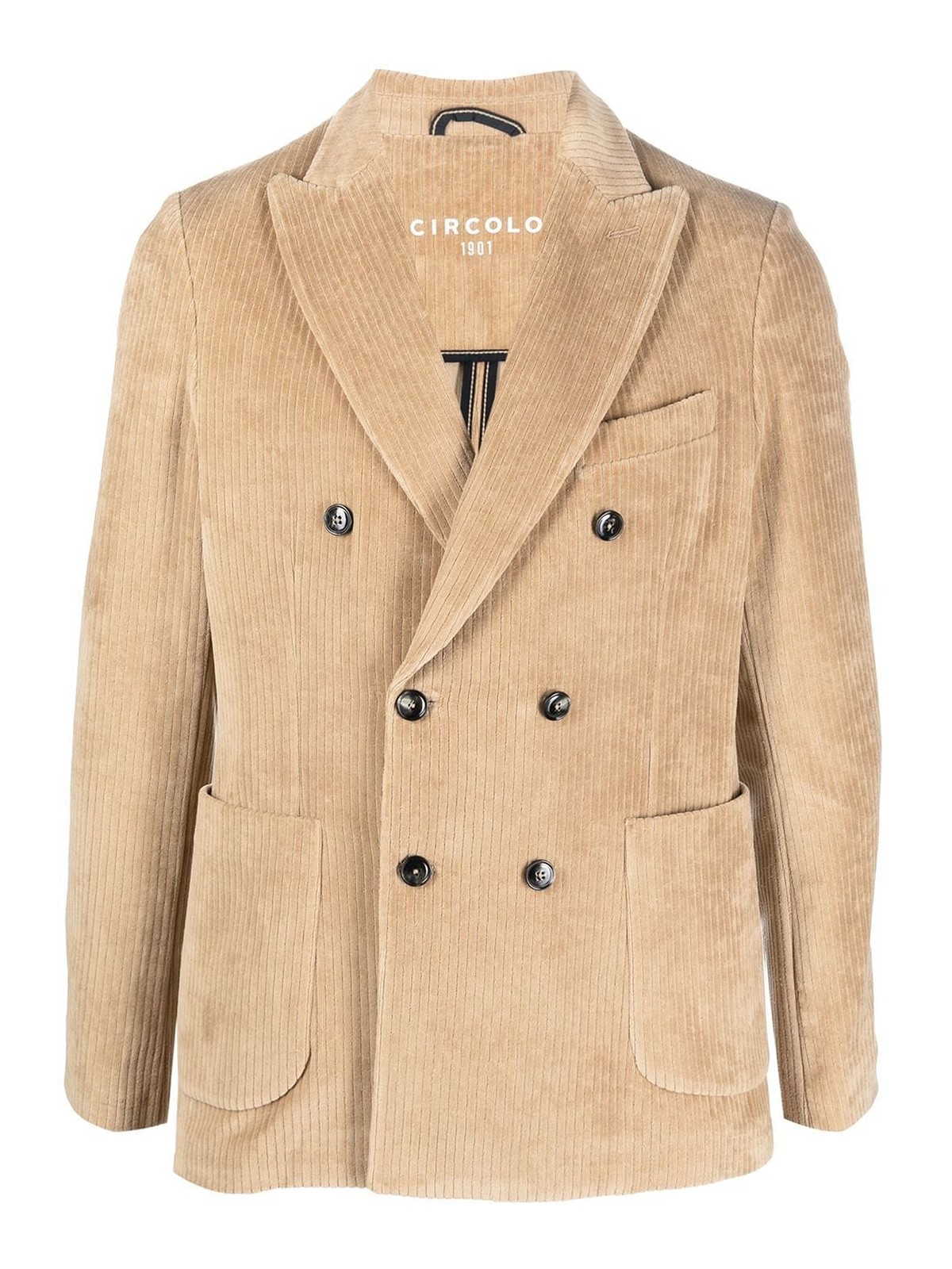 Blazers Circolo 1901 - Double-breasted corduroy blazer - CN3616026