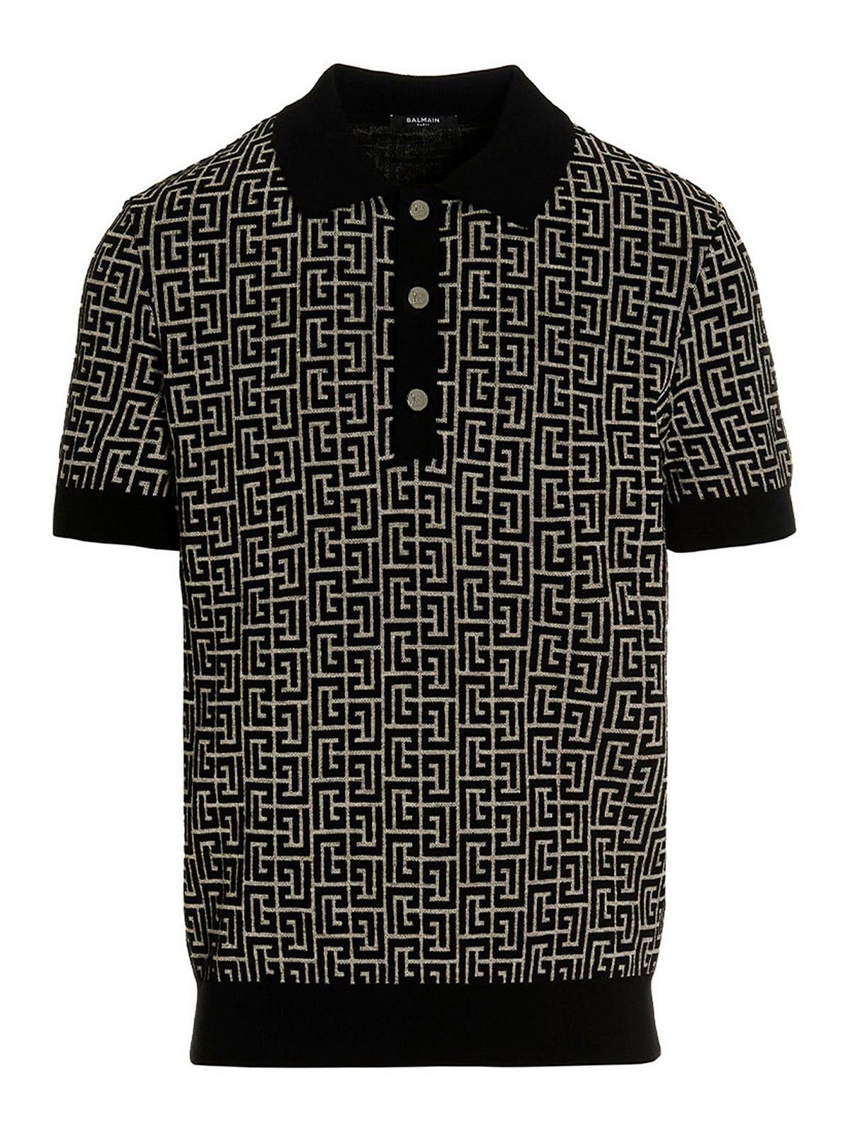 Polo shirts Balmain - Monogram polo shirt - AH1GB020KB03GFE | thebs.com
