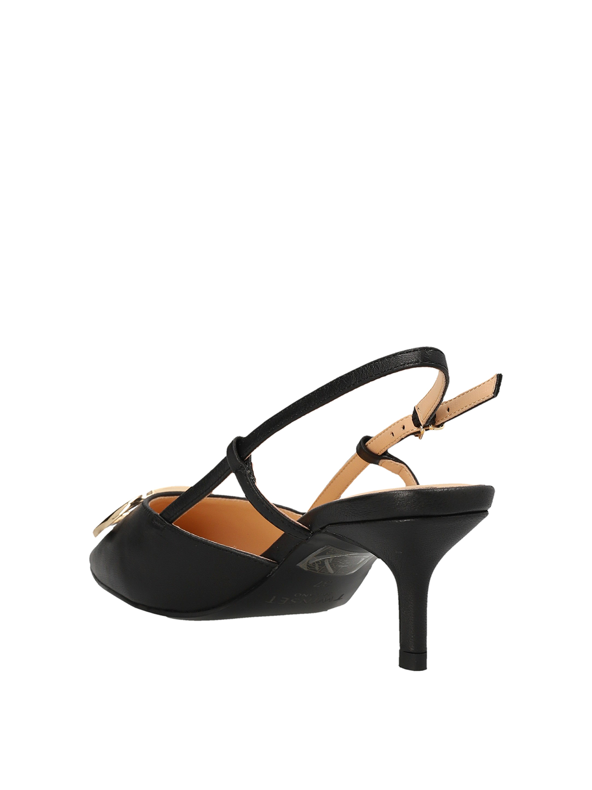 Twinset Logo slingbacks - Black - Women | 231TCP12E00006