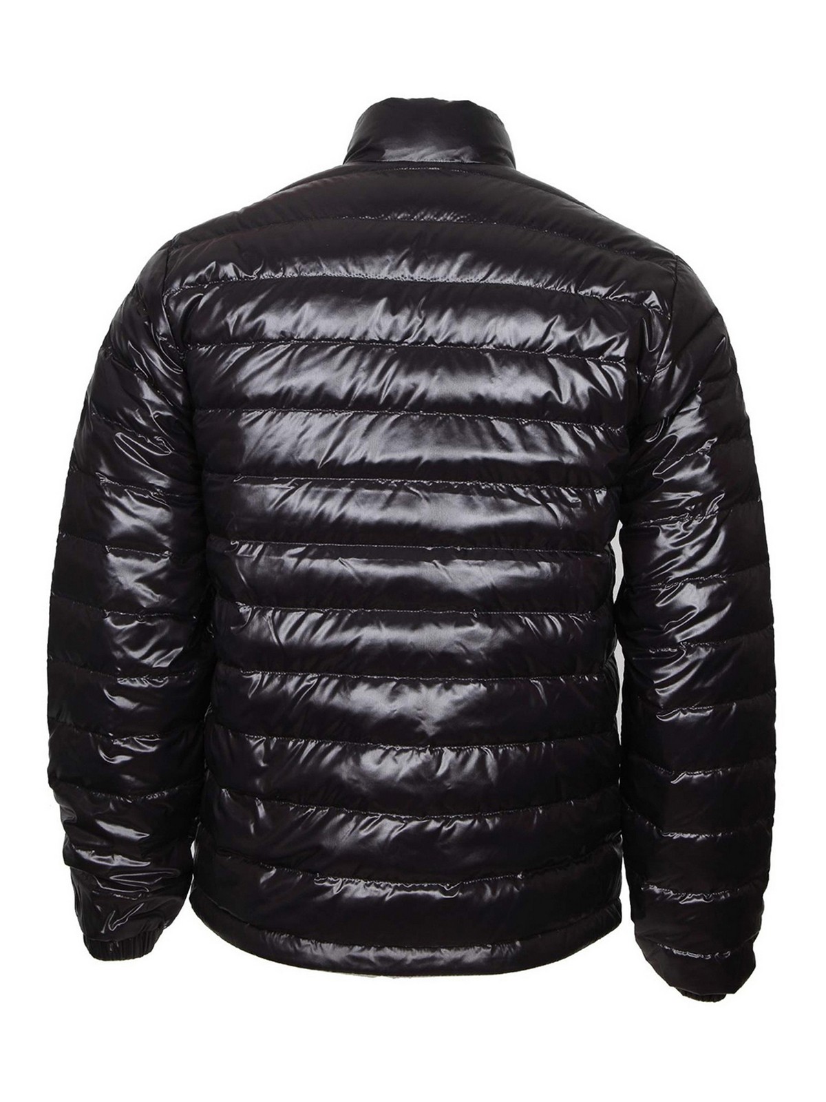 Padded coats Duvetica - Shiny padded down jacket with high collar ...