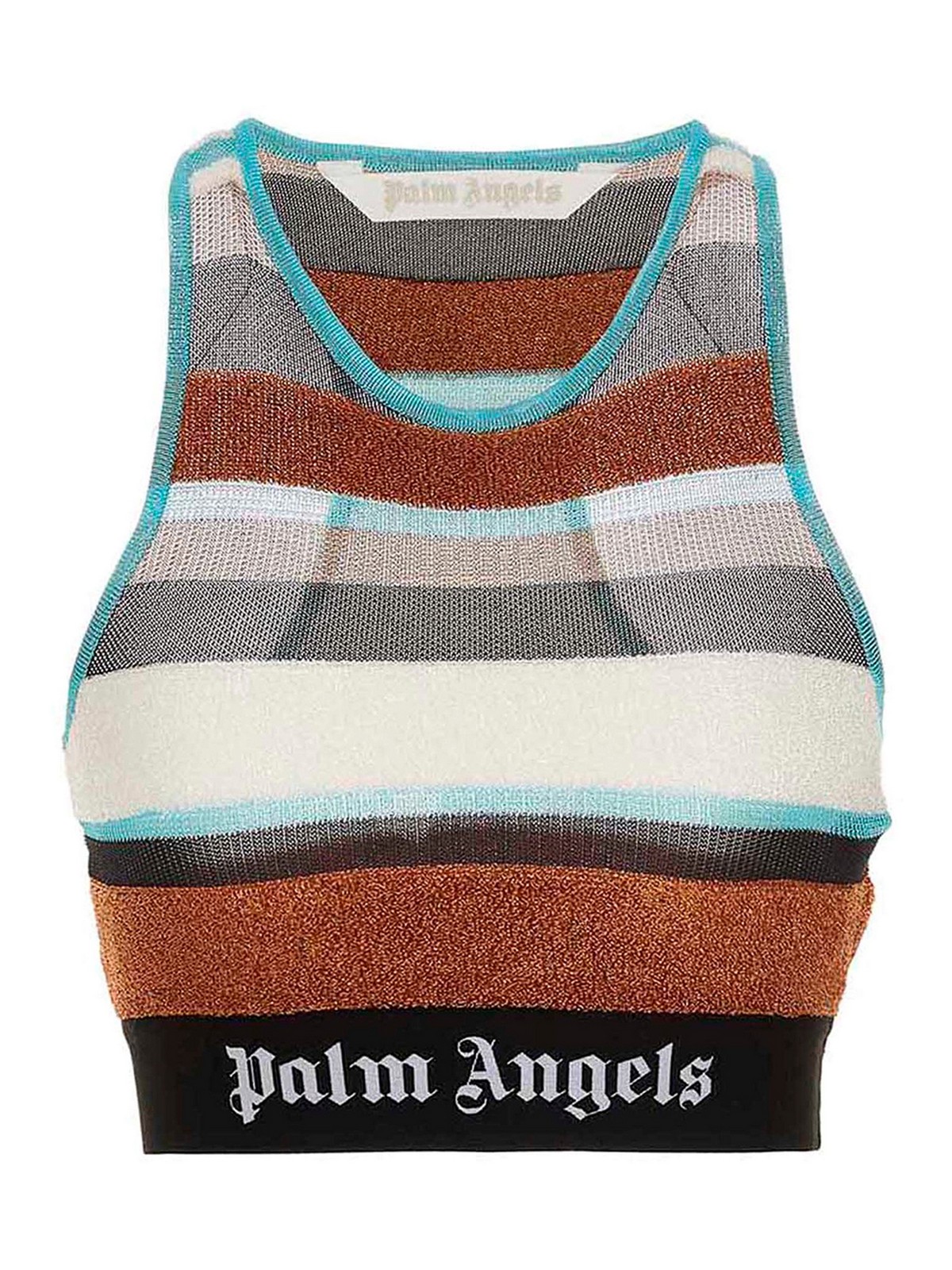 Tops & Tank tops Palm Angels - Top knit logo pa - PWHT001S23KNI0018410