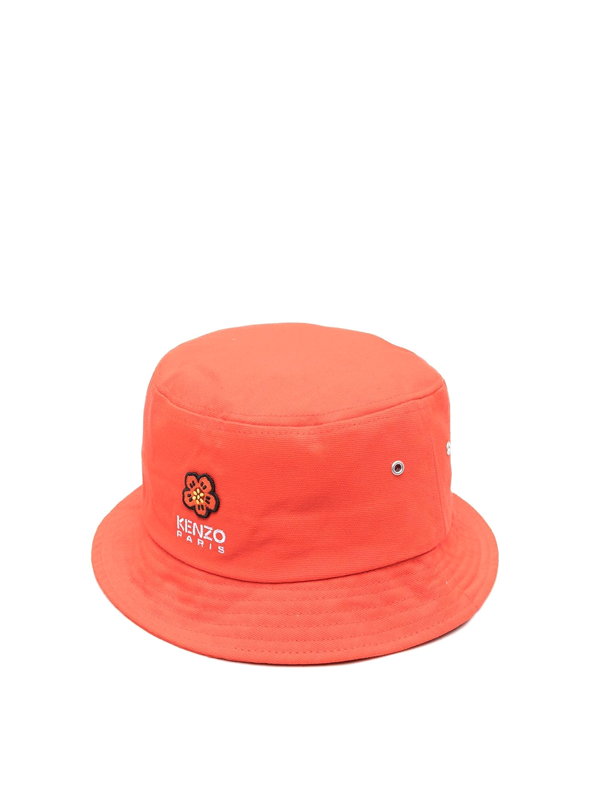 Kenzo Logo-embroidery cotton bucket hat - Red | FC65AC404F3312821