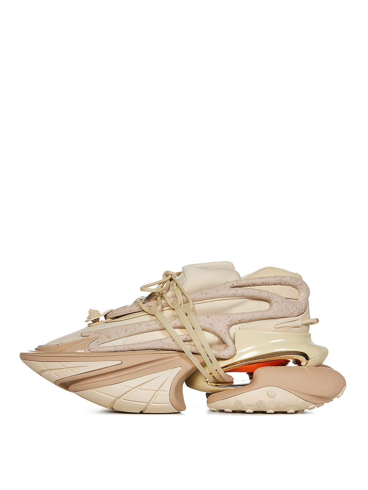 Trainers Balmain - Lion's head-shaped leather sneakers with logo ...