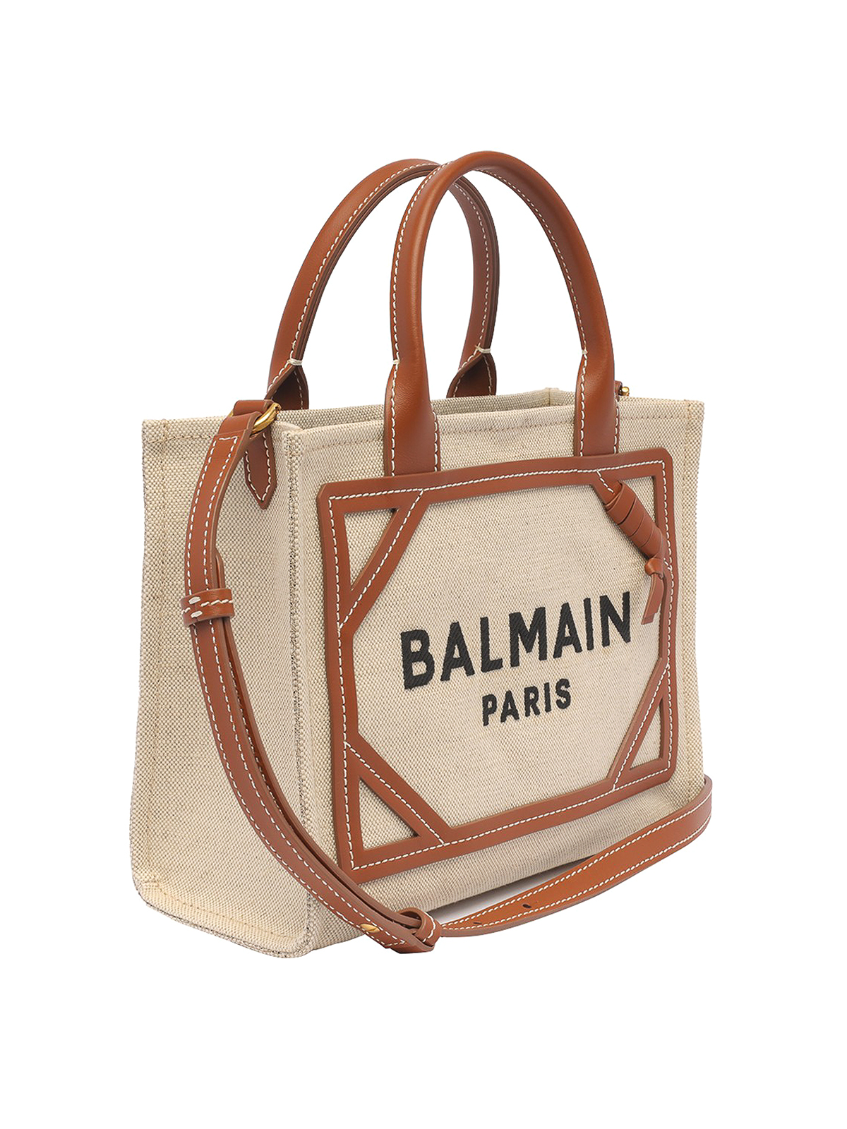 Totes bags Balmain - B-Army logo bag with leather details - FE809TDCSGEM