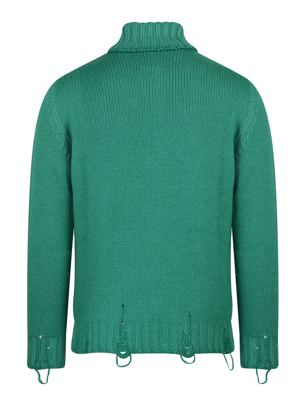 Turtlenecks & Polo necks Pt Torino - Virgin wool sweater with destroyed ...