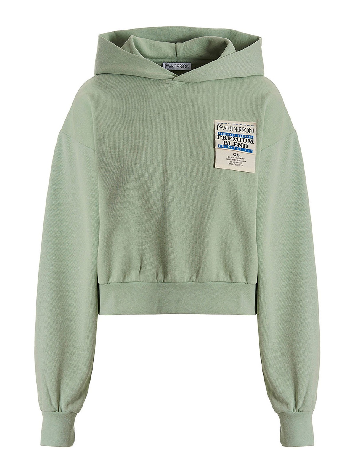 Sweatshirts & Sweaters J.W. Anderson - Care label cropped hoodie ...
