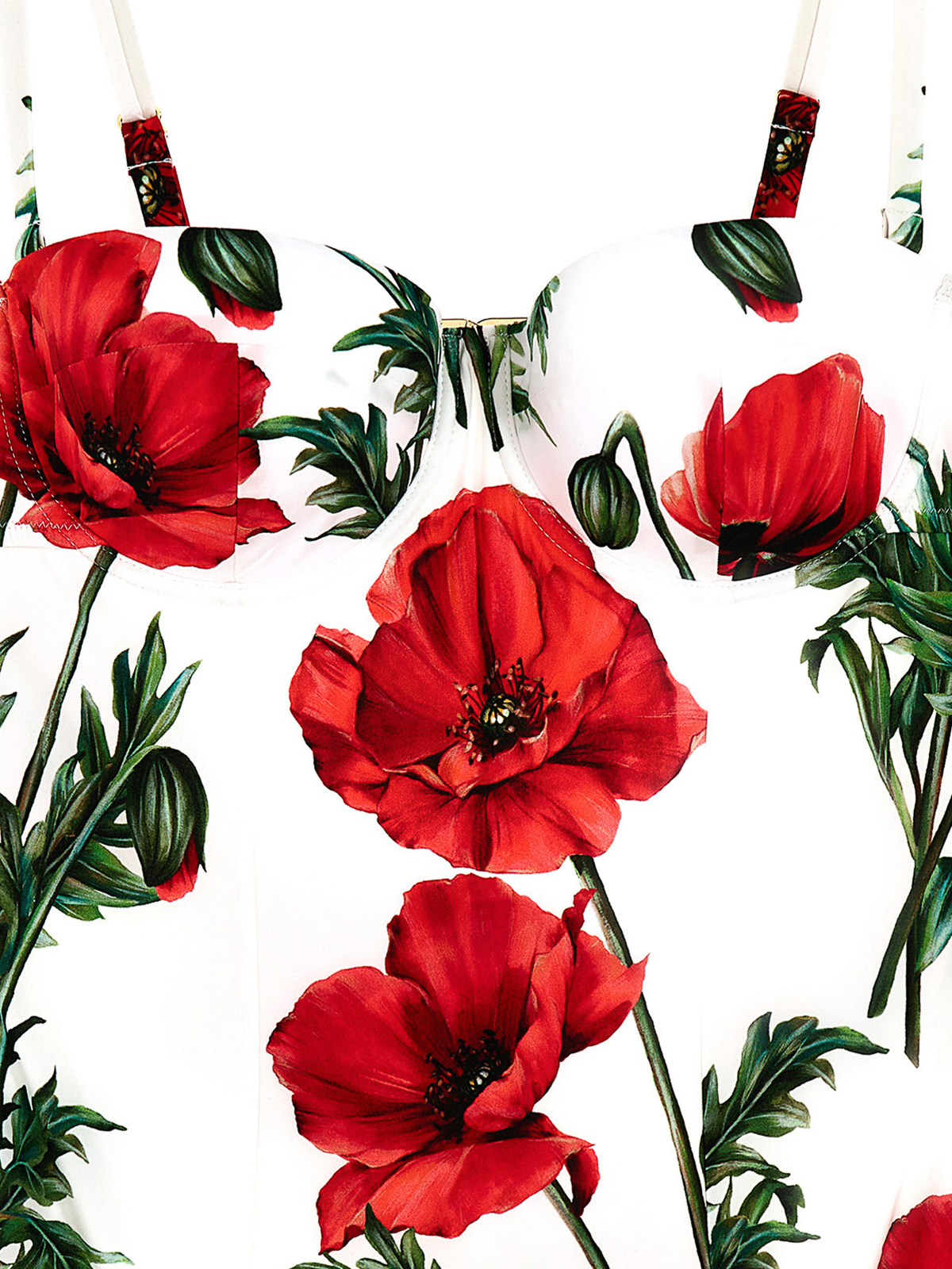 Dolce & Gabbana Swimsuit with poppy one-piece print | O9A13JFSG1THA3VN