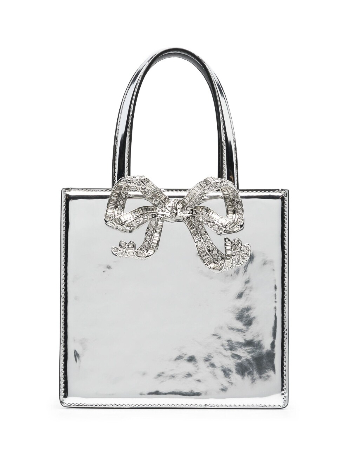 Totes bags Self Portrait - Mini bow tote bag - SS23309SMSLV