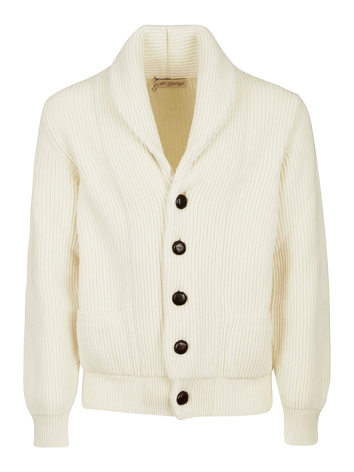 McGeorge of Scotland Shawl cardigan - Light Beige | HAMILTONGREGGIO