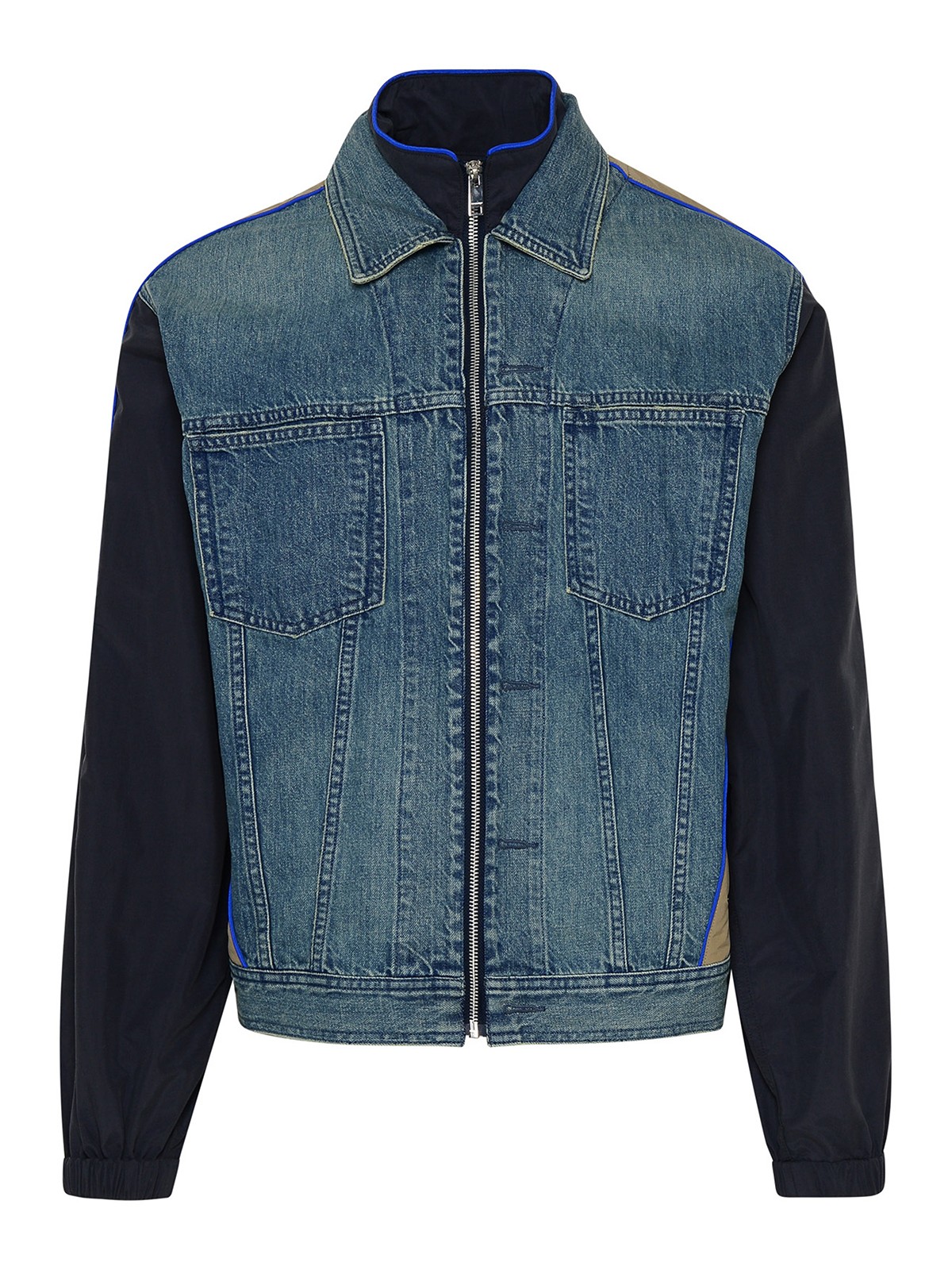 Blazers Ambush - Blue cotton blend jacket - BMYE017S23DEN0014900