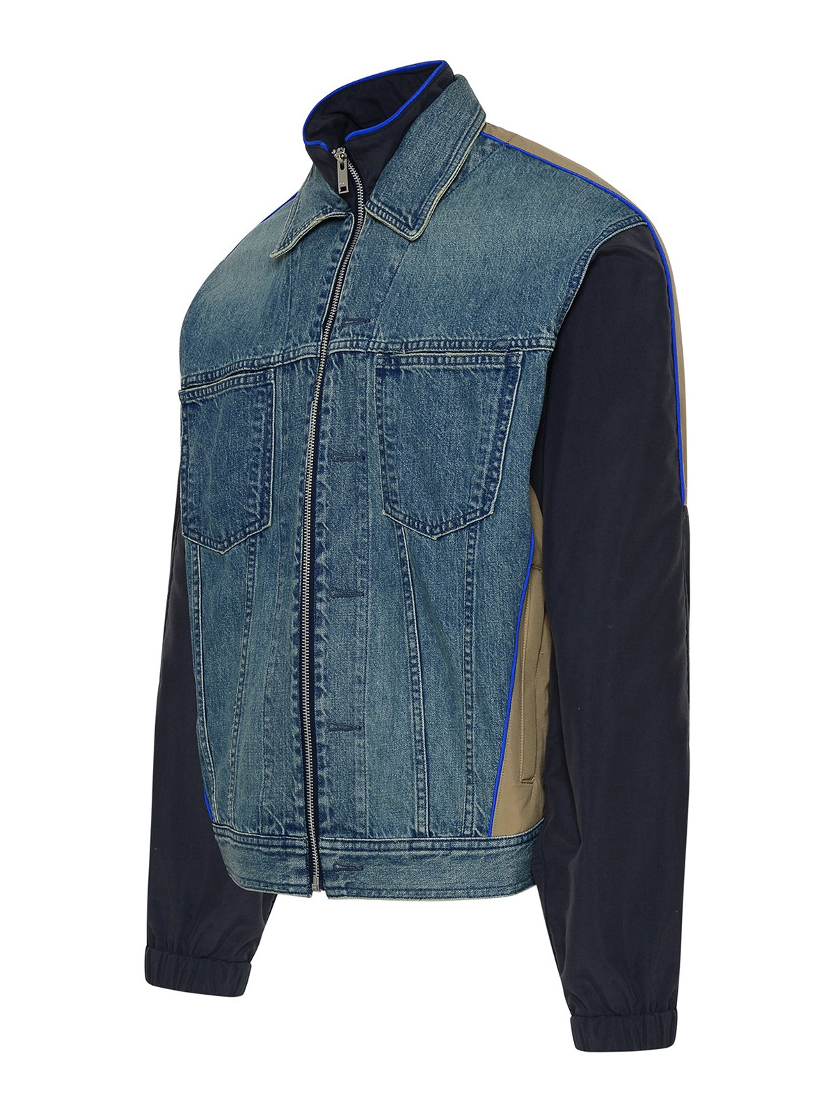 Blazers Ambush - Blue cotton blend jacket - BMYE017S23DEN0014900