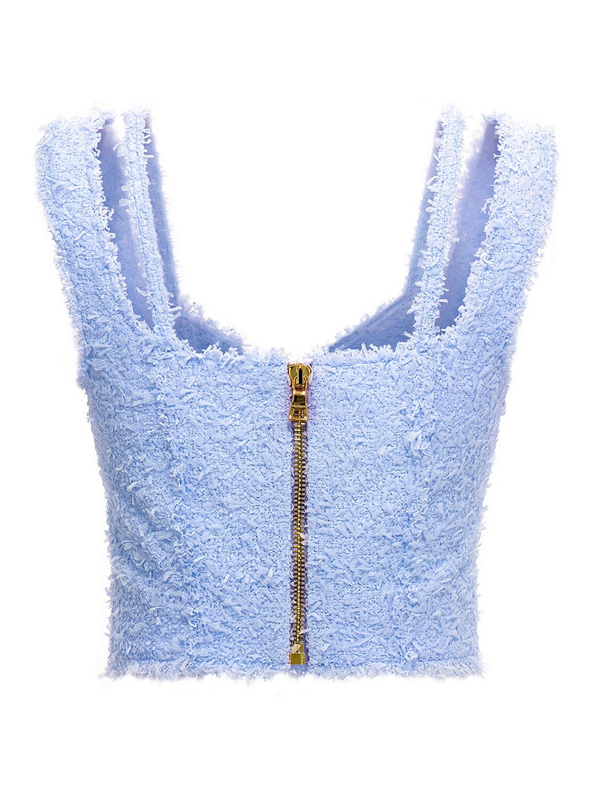 Balmain Top - Bleu Clair - Bleu Clair - Femme | AF0AB330XC676BG