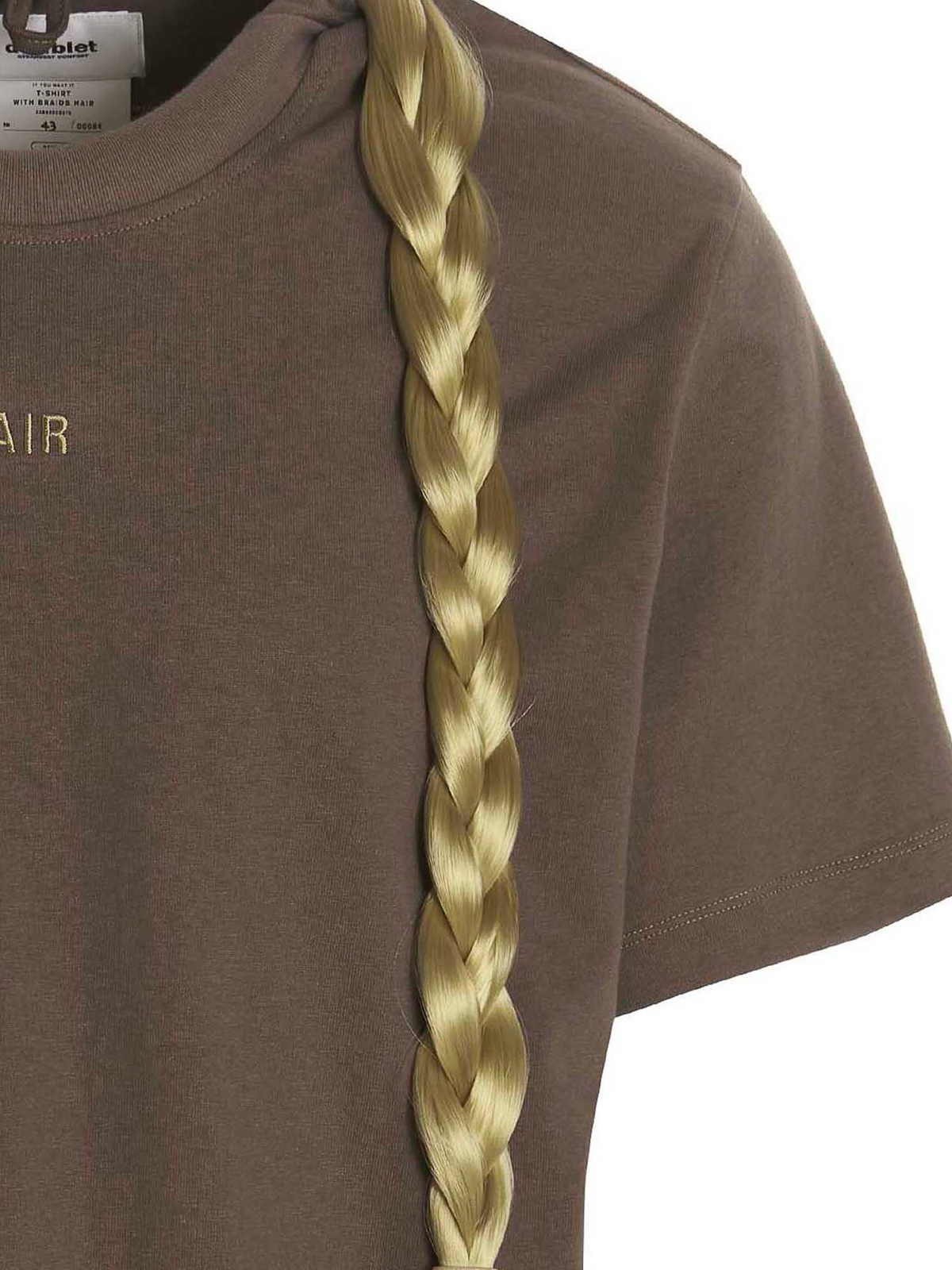 Doublet T-shirt with braids hair - Grey - Men | 23SS32CS270GREY