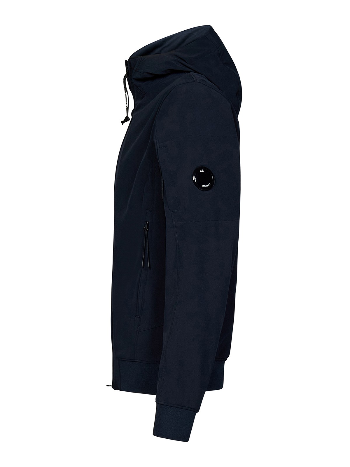 C.P. Company Blue c.p. shell-r softshell hooded jacket ...