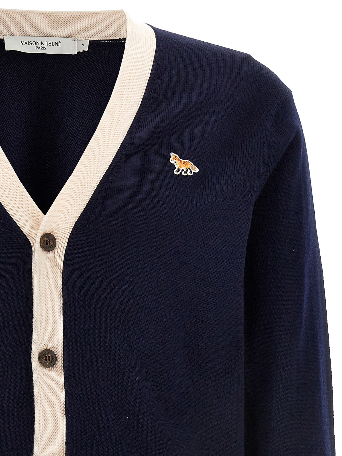Maison Kitsuné fox cardigan - Blue - Men | HU00542KT1036P480