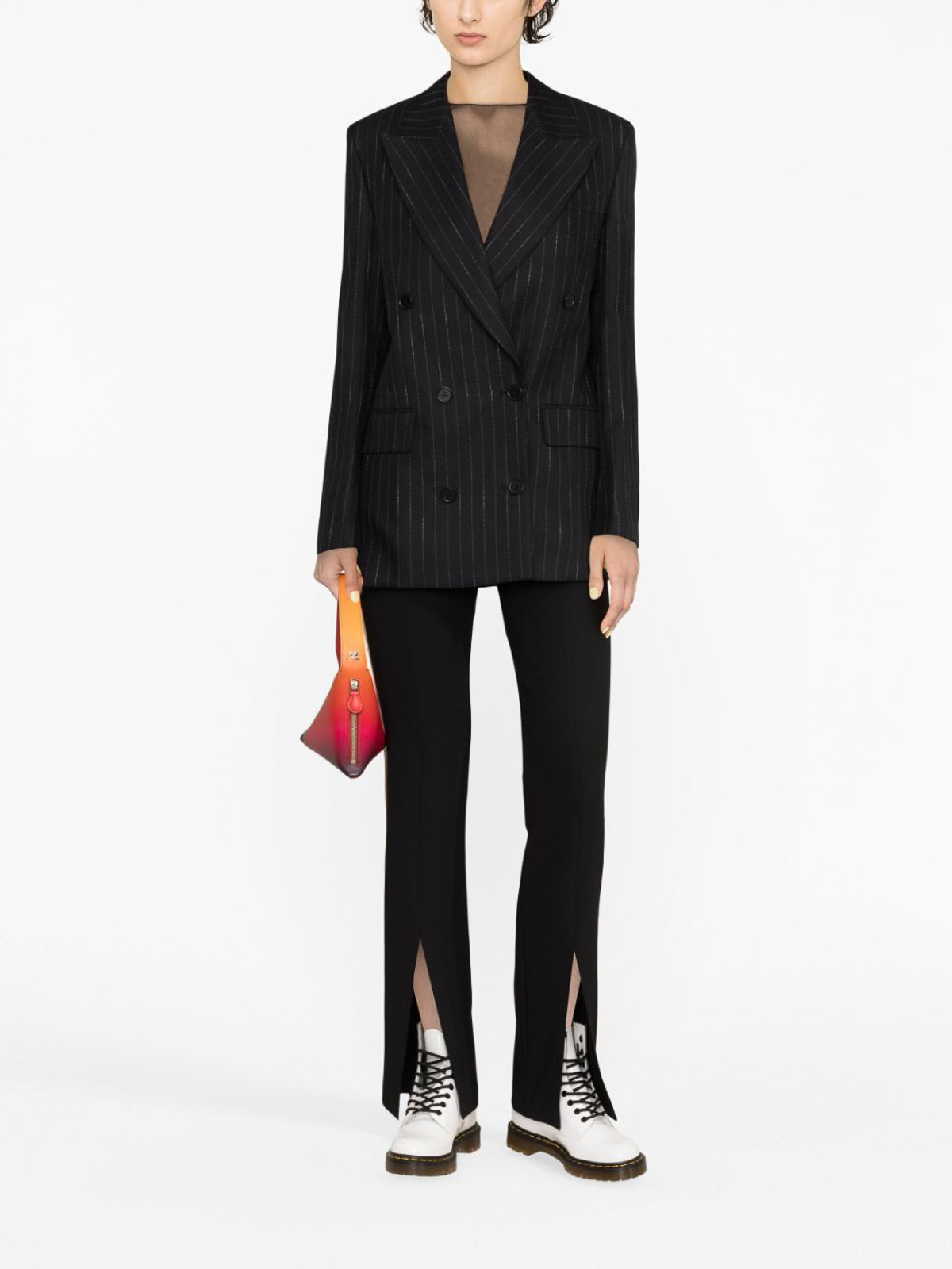 M.S.G.M. MSGM Pinstriped Double-Breasted Blazer | 3541MDG0323750299
