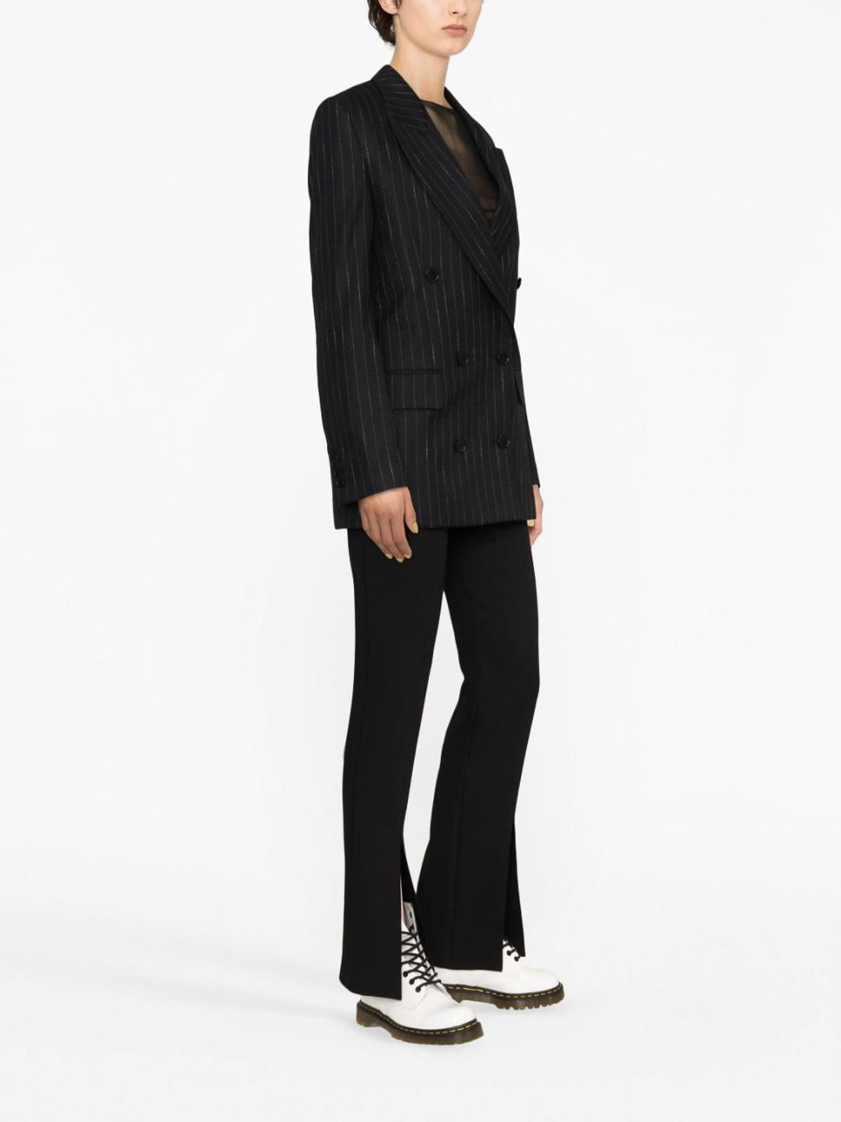 M.S.G.M. MSGM Pinstriped Double-Breasted Blazer | 3541MDG0323750299