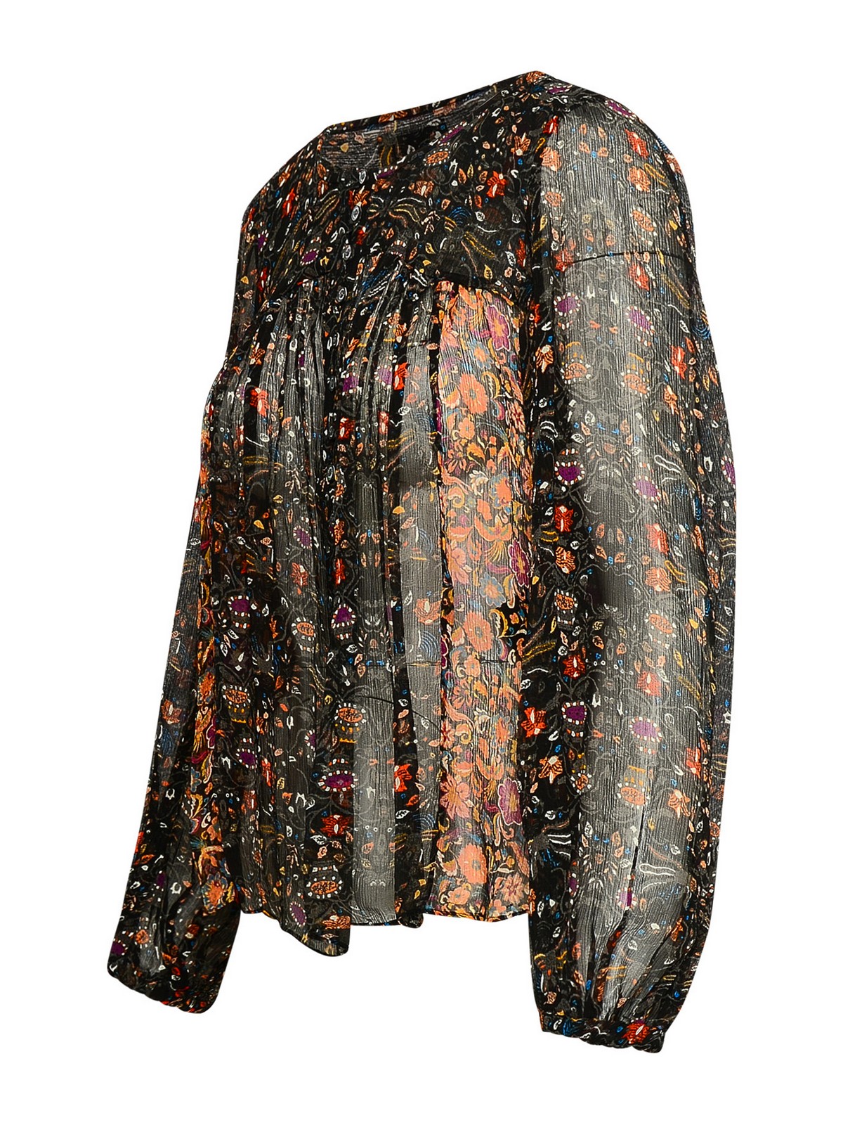 Isabel Marant Amatissae blouse in black silk | HT0198FBA2J02I01BK