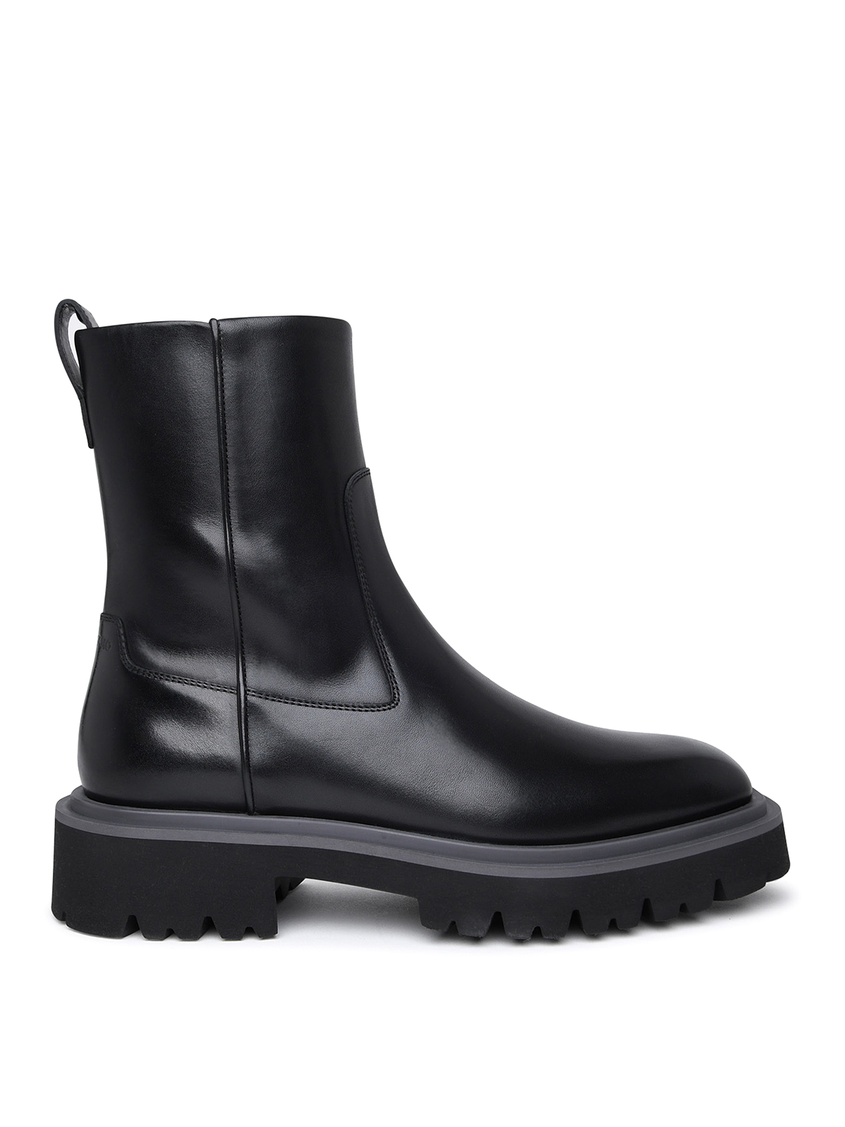 Ferragamo Black leather flicker ankle boot - Men | 214970762544001