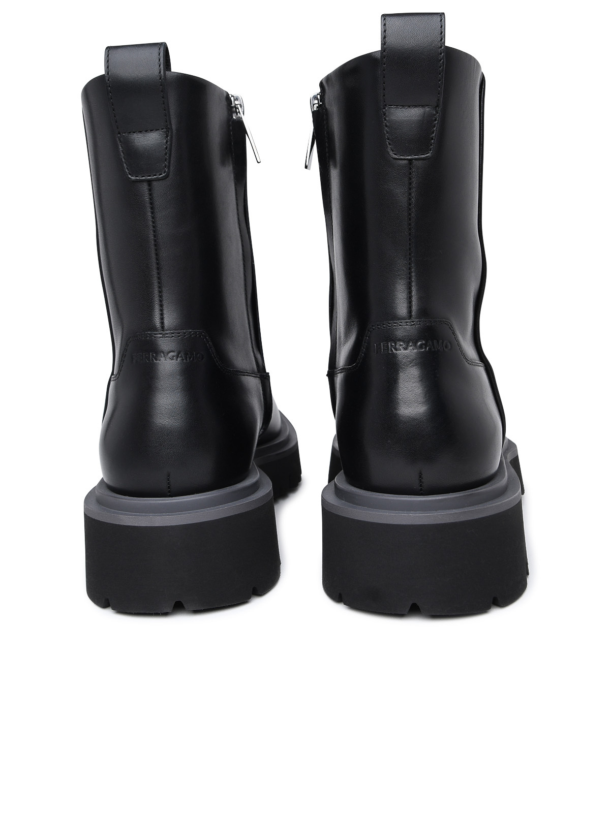 Ferragamo Black leather flicker ankle boot - Men | 214970762544001