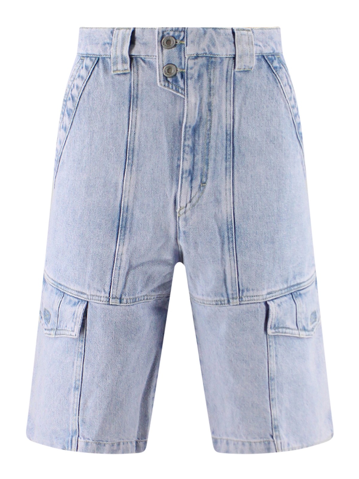 Isabel Marant Oversize denim bermuda shorts|SH0045HAA1H30H86LC