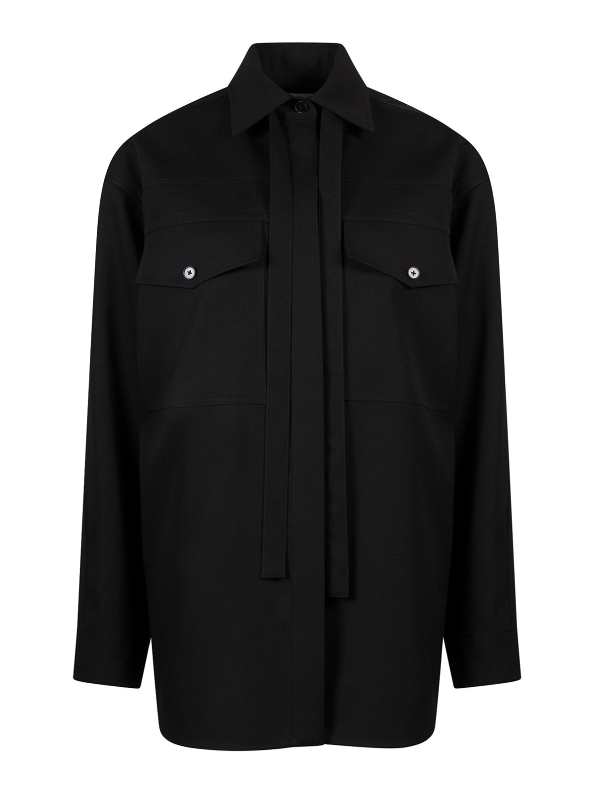 Shirts Jil Sander - Virgin wool shirt with bow - J02DL0007J40003001