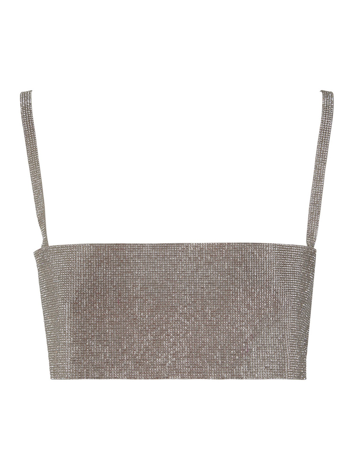 Gaia Canciani Crystal top - Metallic - Women | TOPSILVER