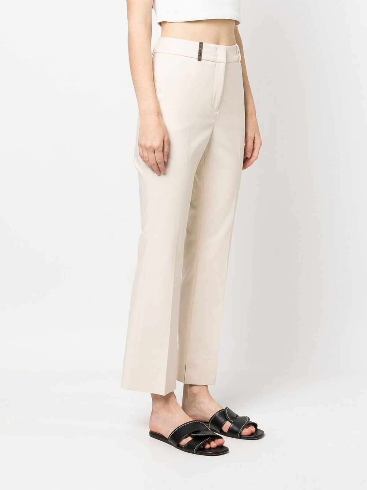 Peserico Pants - White - Women | P04735J001953341 | thebs.com