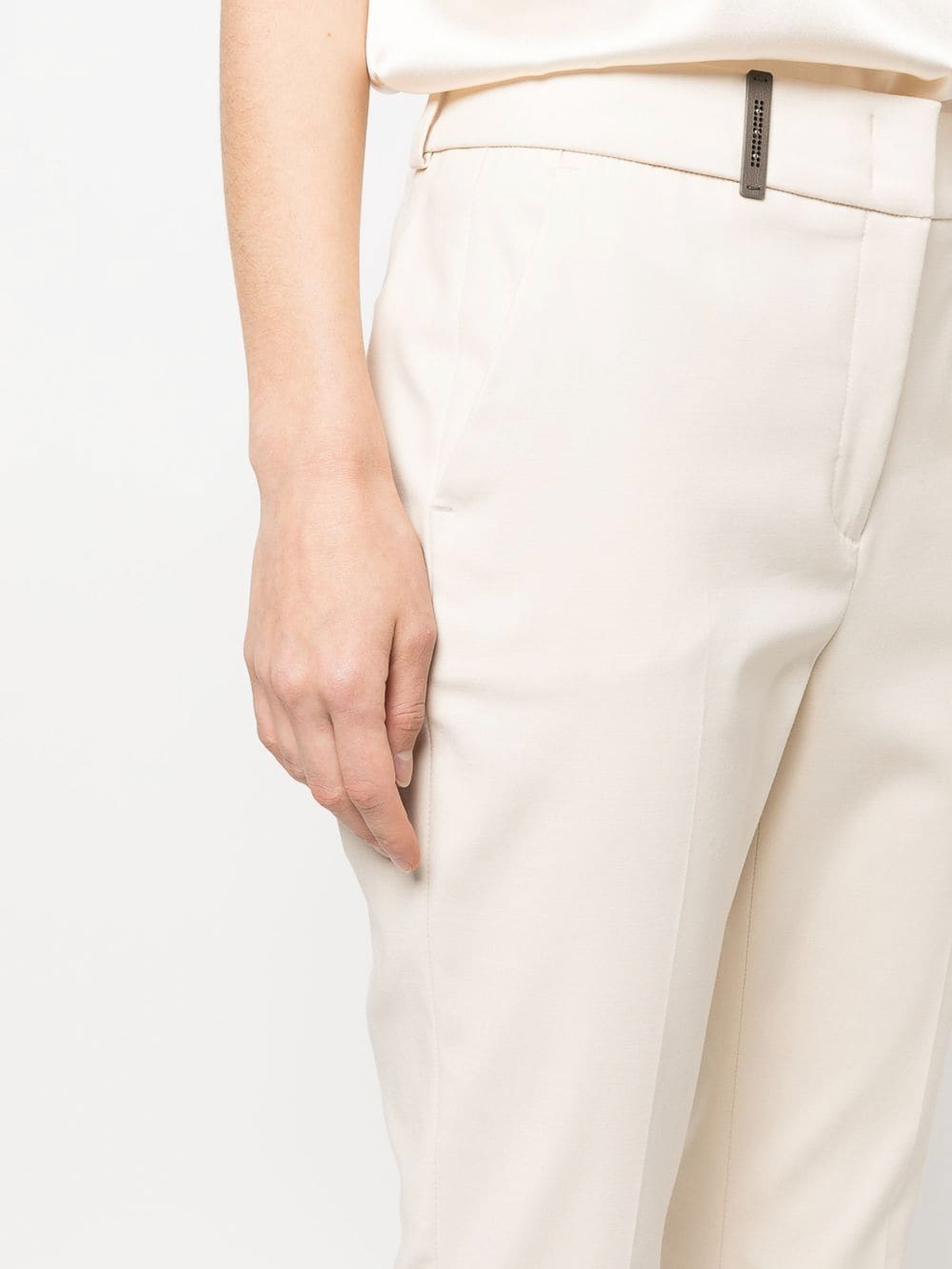 Peserico Pants - White - Women | P04735J001953341 | thebs.com