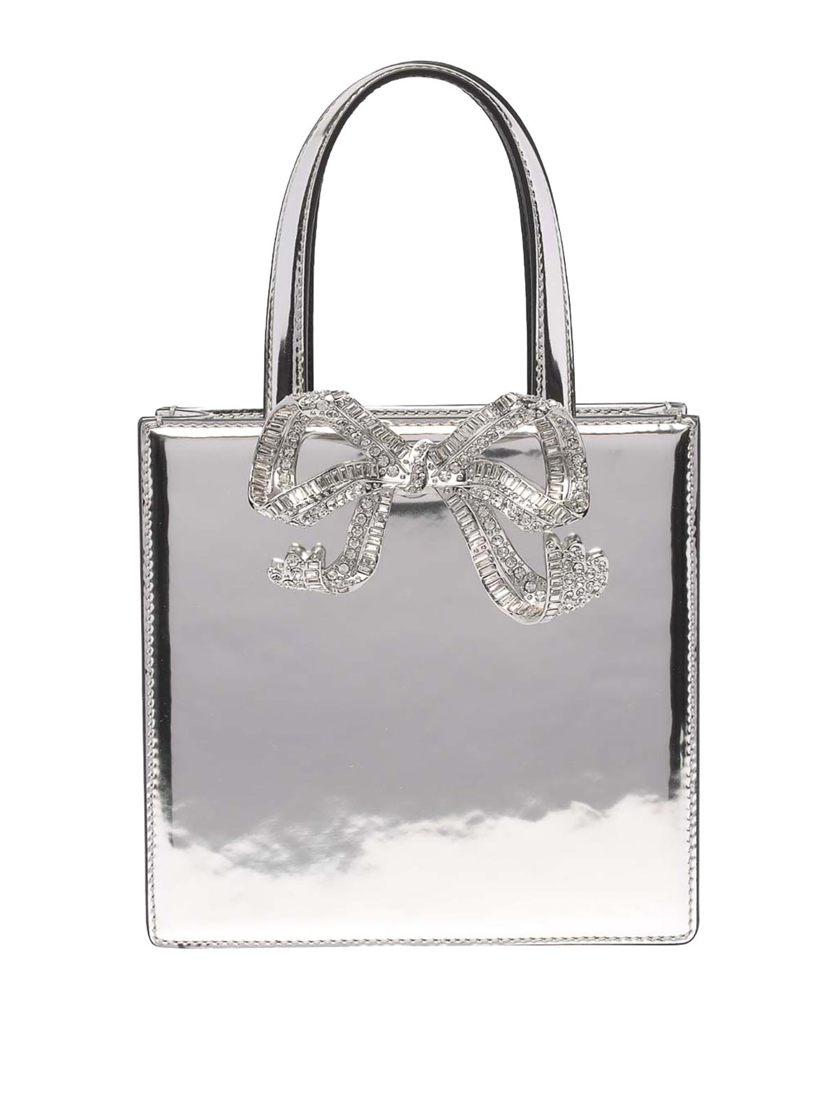 Cross body bags Self Portrait - Mini tote bow bag - 309SILVER | thebs.com