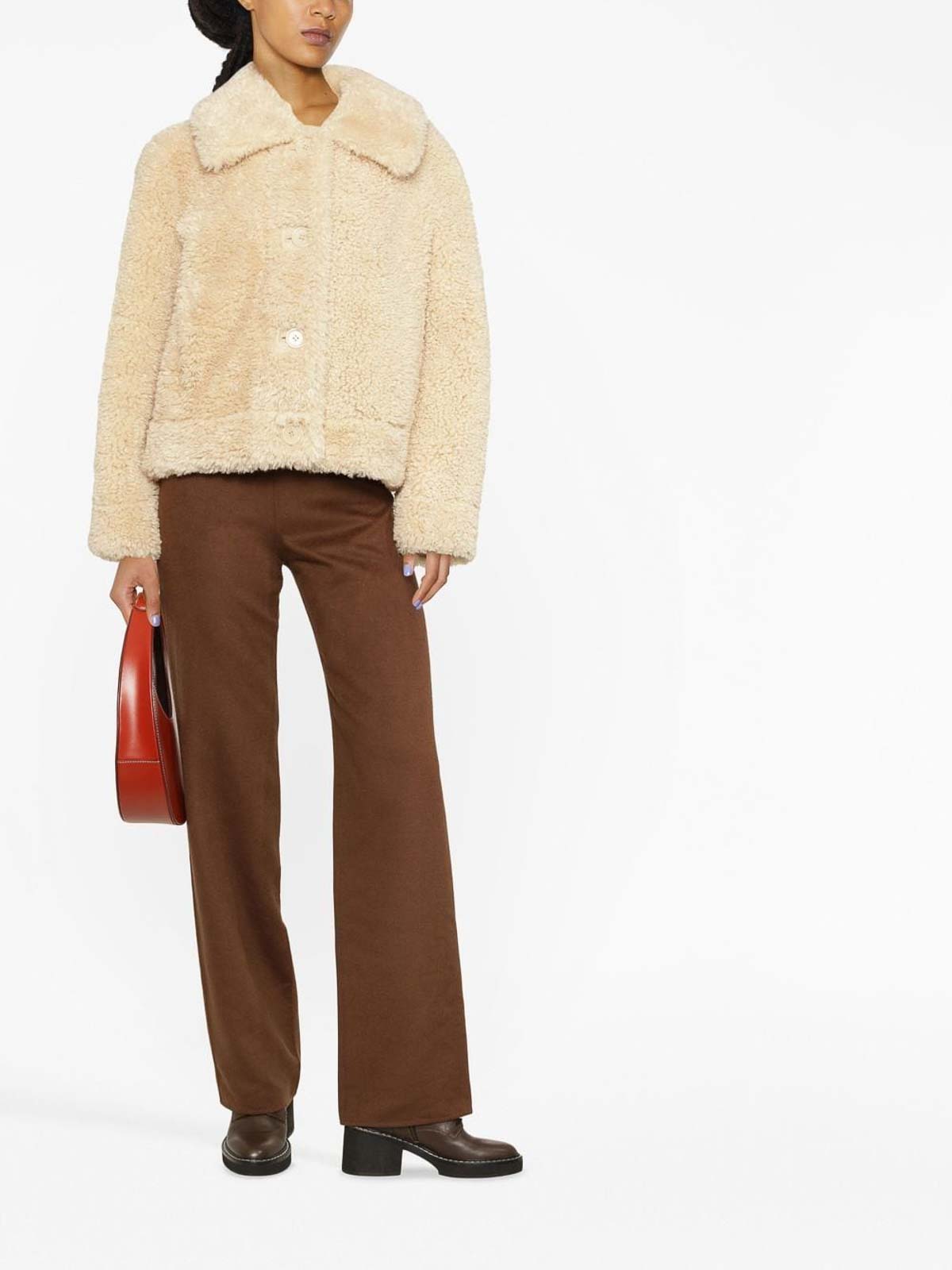 Casual jackets Stand Studio - Faux-fur beige jacket - 617319360MELINA10500