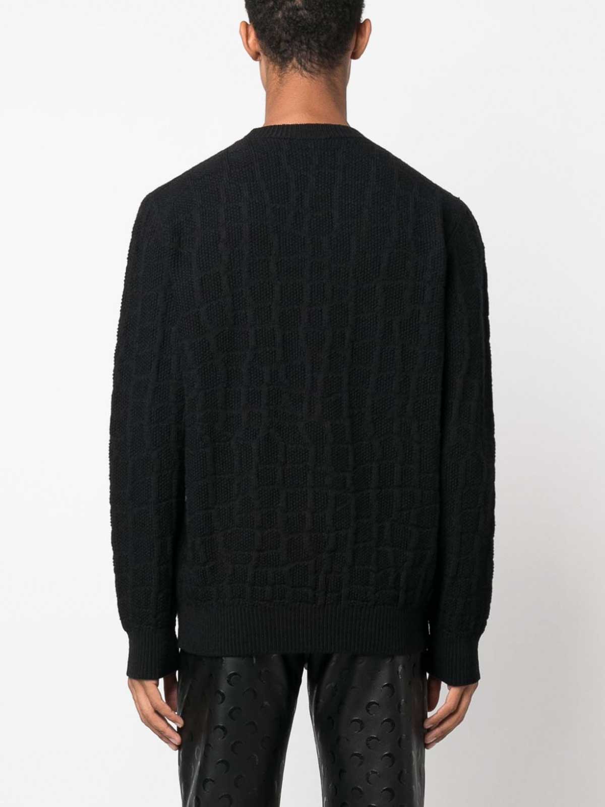 Versace Crocodile-Pattern Cable-Knit Jumper | 10122251A086531B000
