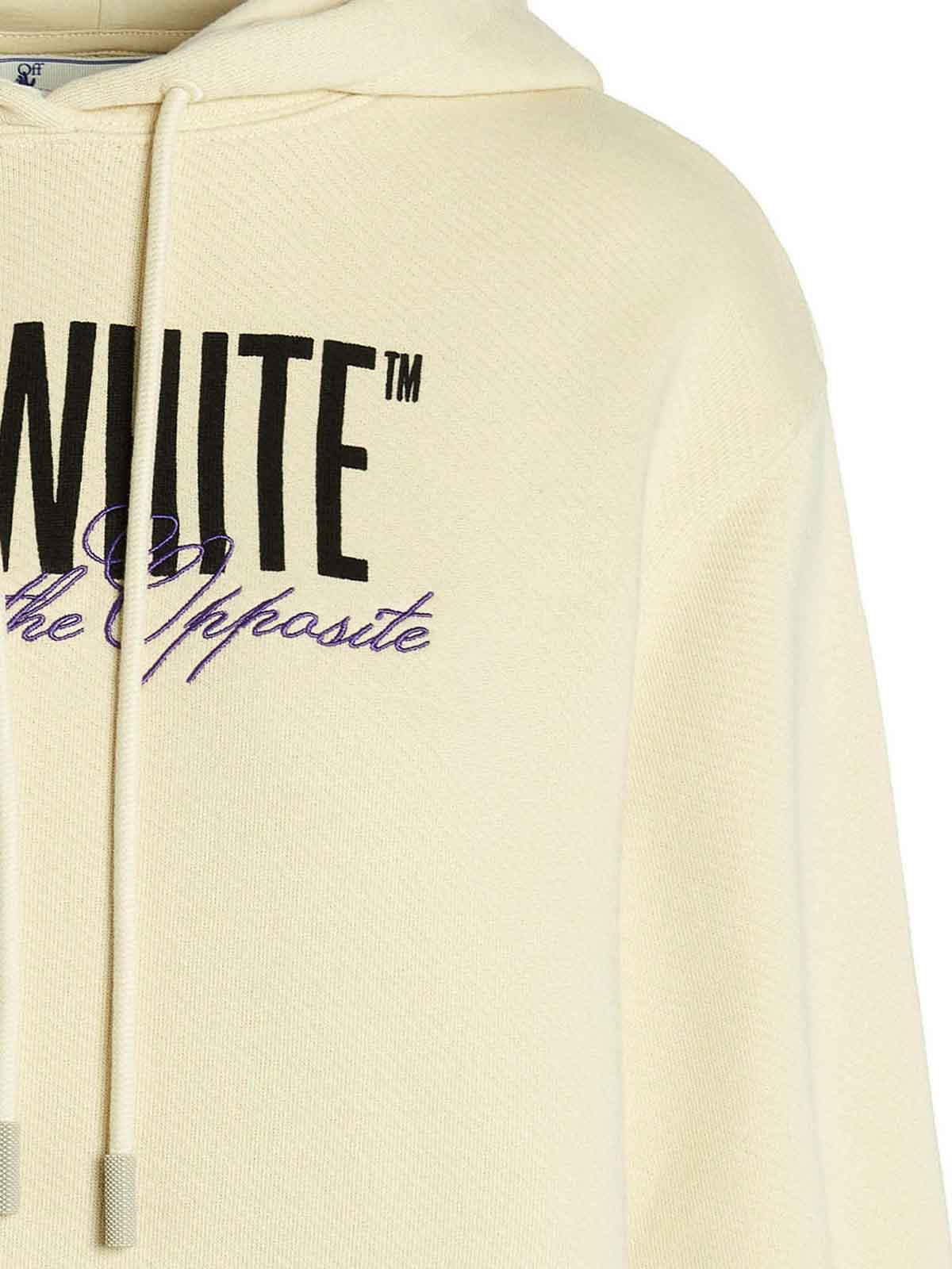 Off-White the opposite hoodie - Beige | OWBB035S23JER0066110