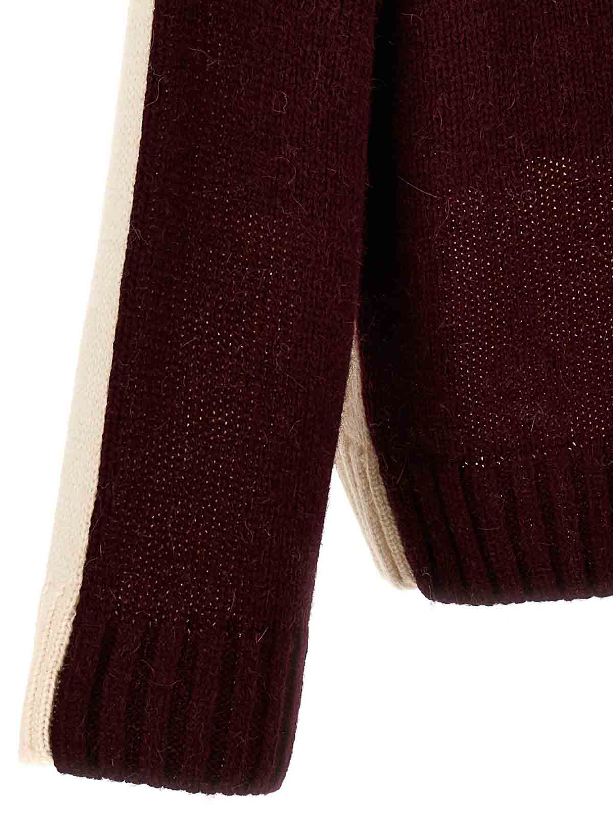 Cardigans J.W. Anderson - Logo embroidery two-color sweater ...