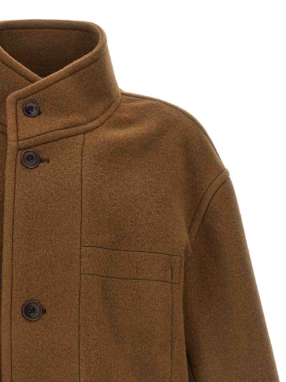 Lemaire boxy duffle coat - Brown - Men | CO1038LF1136BR480